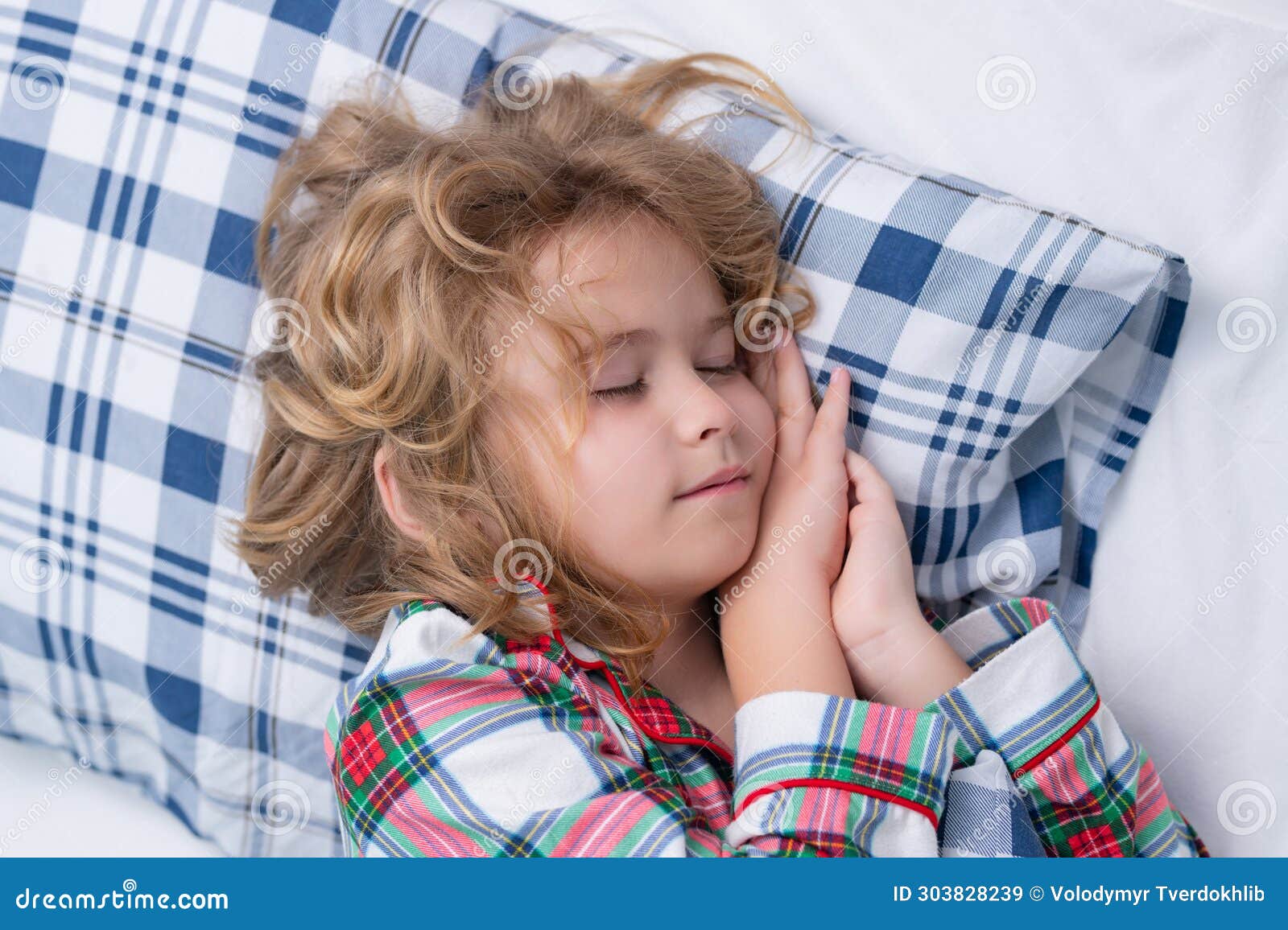 Little Boy Sleeps. Kid Sleeps on Bed, Napping. Cute Child Sleeping ...