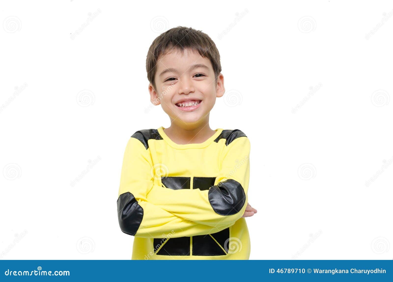 Little Boy Smiling Portrait Isolate on White Background Stock Photo ...