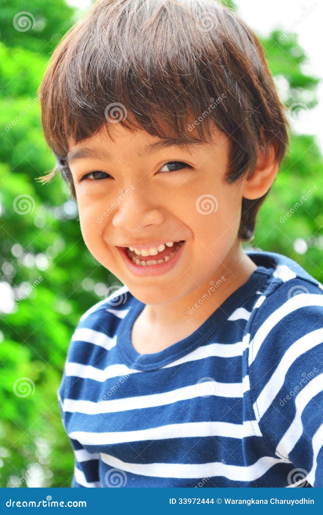 Little Boy Smiling Portrait Stock Photo - Image of cute, garden: 33972444