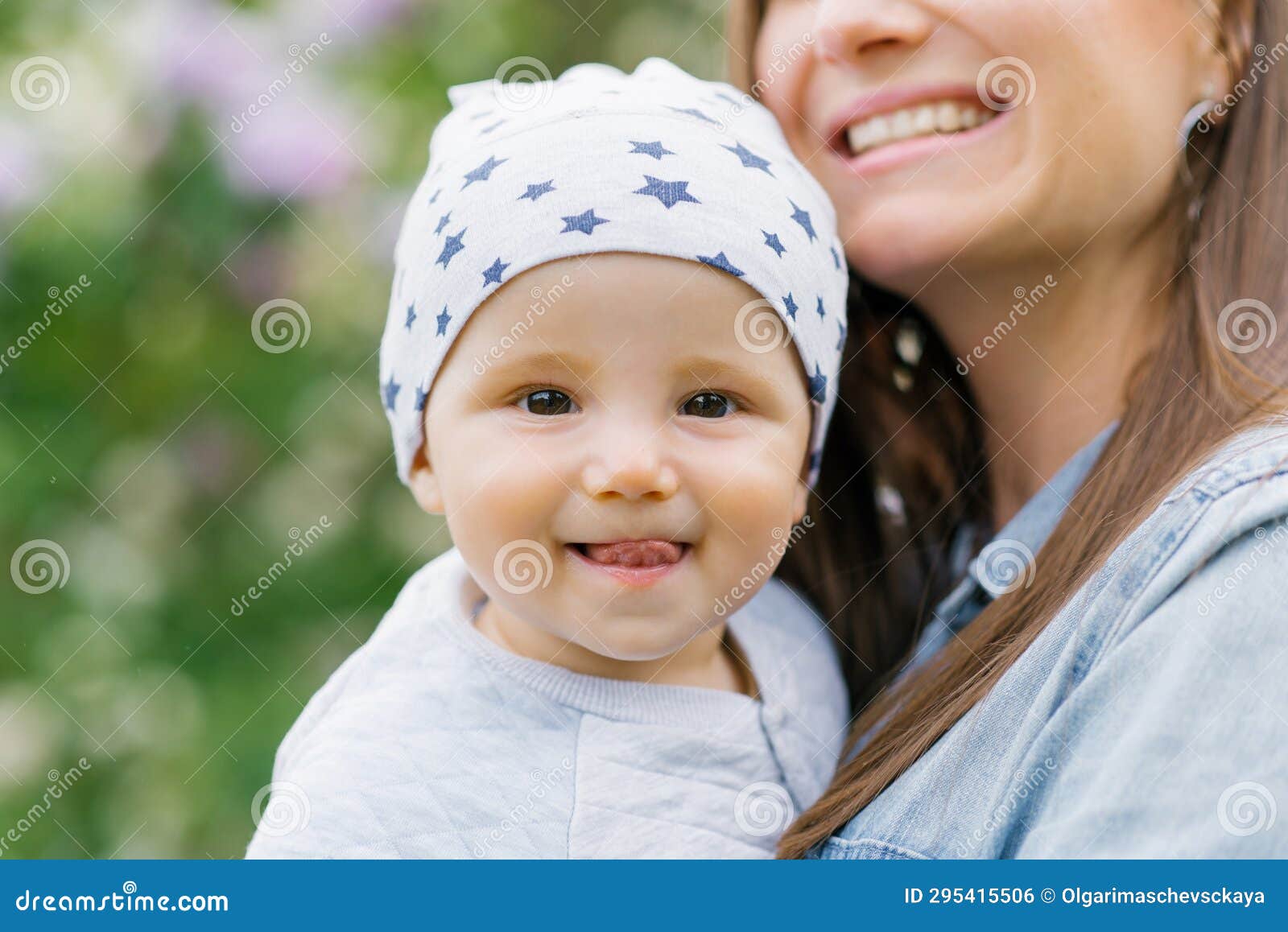 Little Boy Smiling Son in Mom S Arms Stock Photo - Image of parenting ...