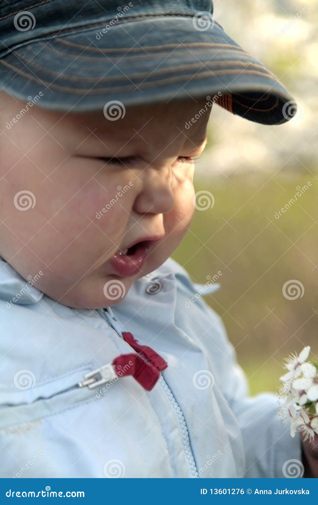 Little boy sneezing stock photo. Image of cute, discover - 13601276