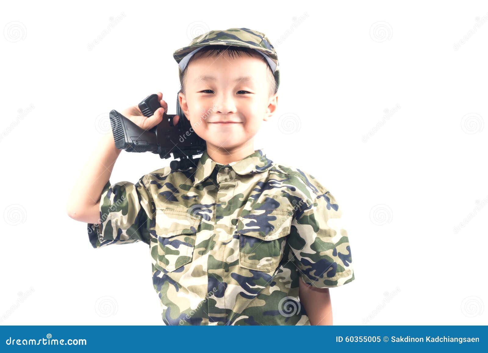 Little Boy with Soldier Suit Stock Image - Image of isolated, little ...