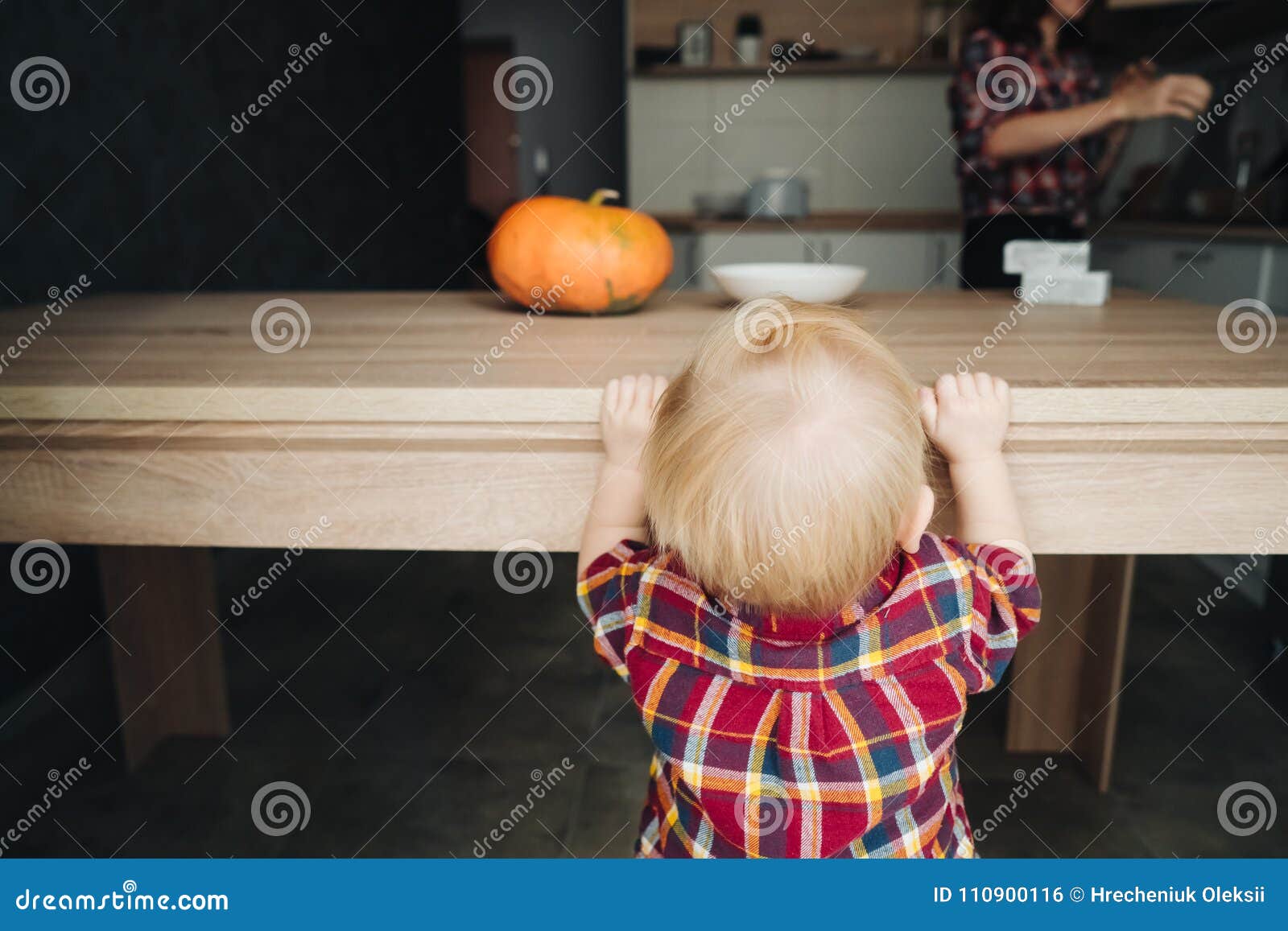 Little Boy is Standing by the Table Stock Photo - Image of lifestyle ...