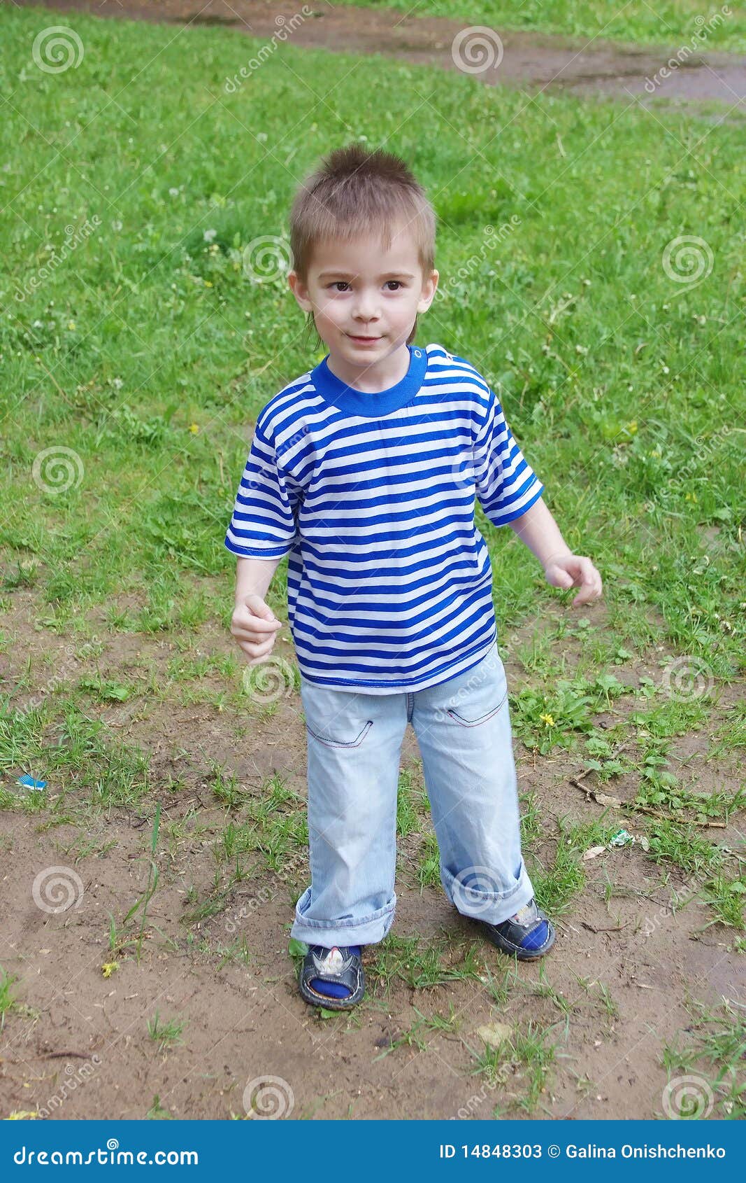 A little boy is in summer stock image. Image of little - 14848303