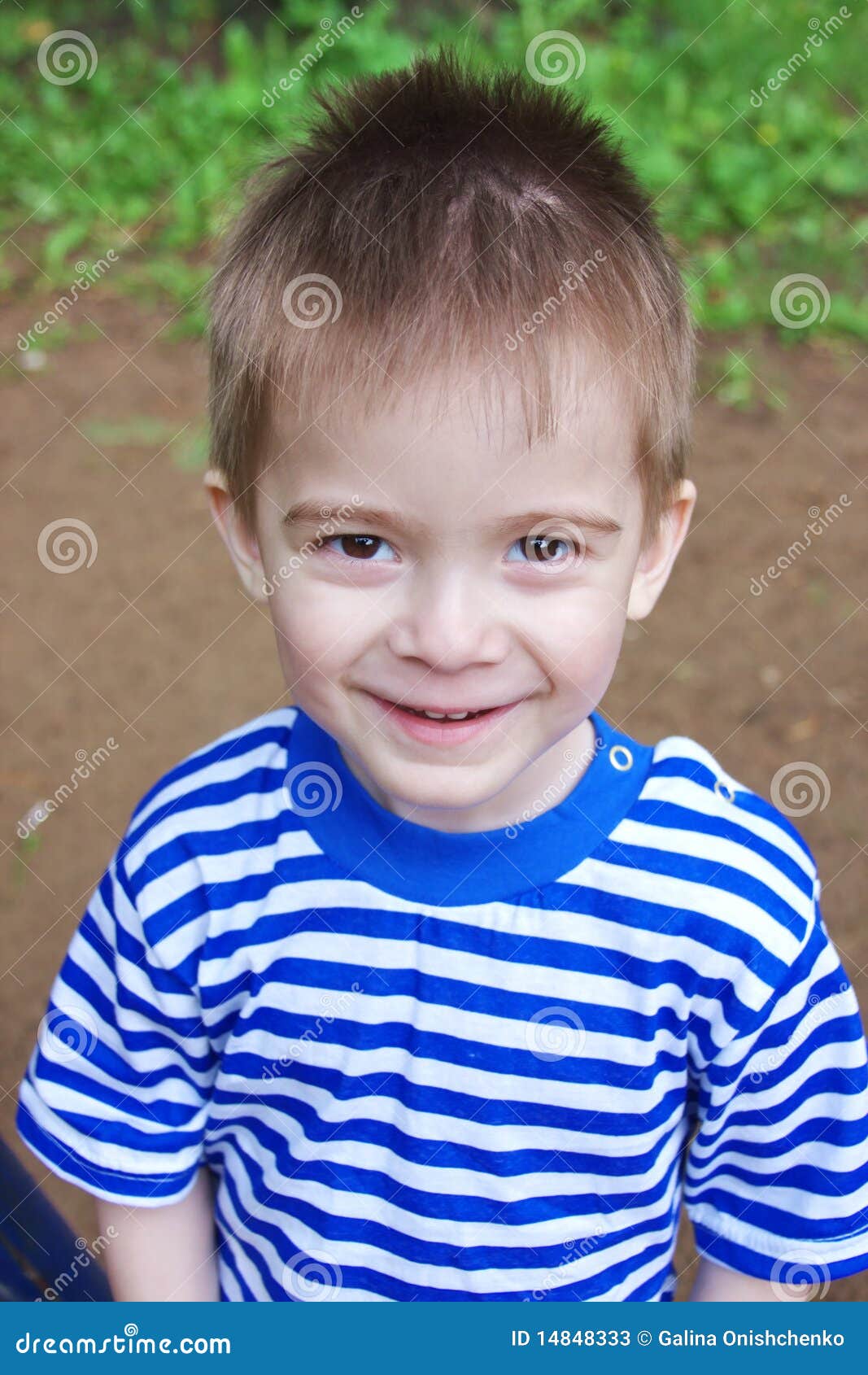 A little boy is in summer stock image. Image of merry - 14848333