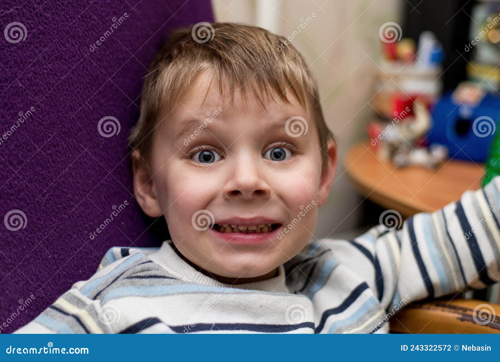 Little Boy with a Surprised Expression Stock Photo - Image of excited ...