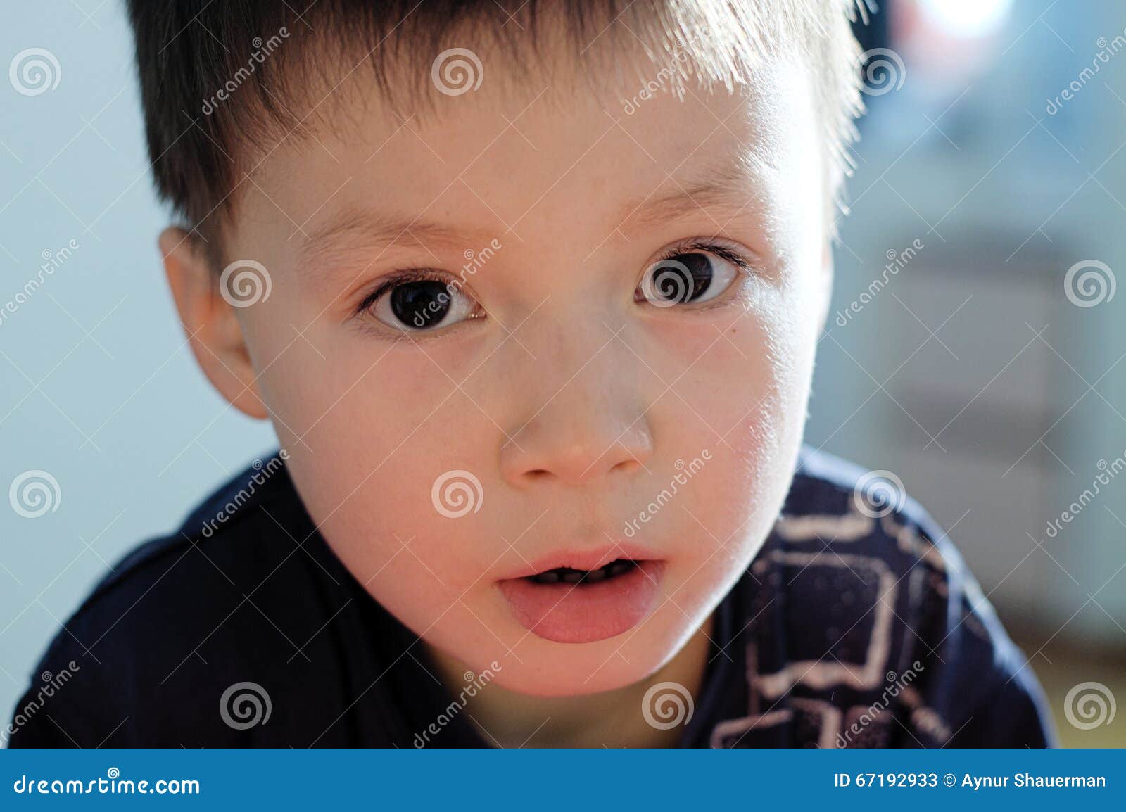 Little Boy Surprised Portrait Stock Image - Image of looking, surprised ...