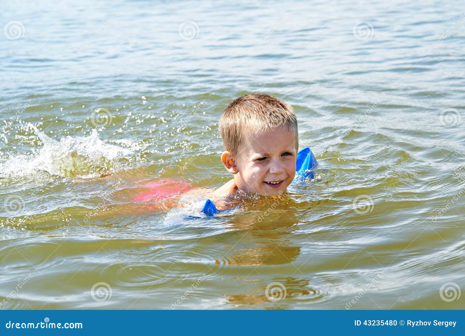 Little boy swimming stock photo. Image of waves, loving - 43235480