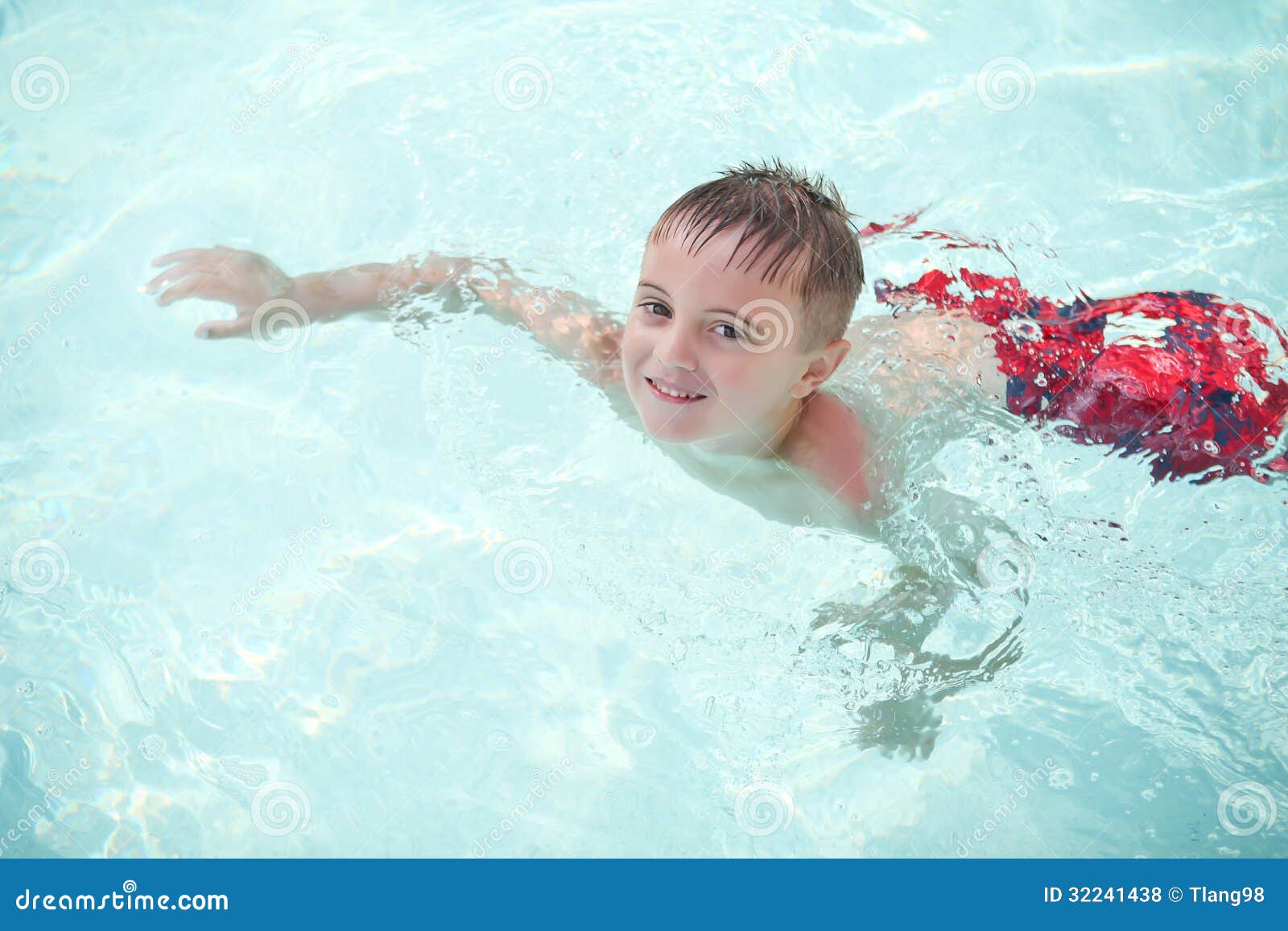 Little boy swimming stock photo. Image of doggie, days - 32241438
