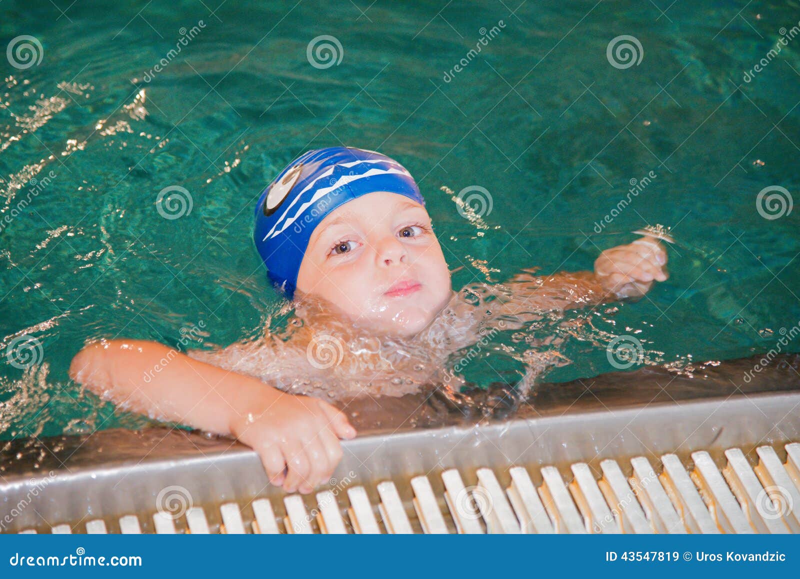 Little Boy in the Swimming Pool Stock Image - Image of swim, vacation ...