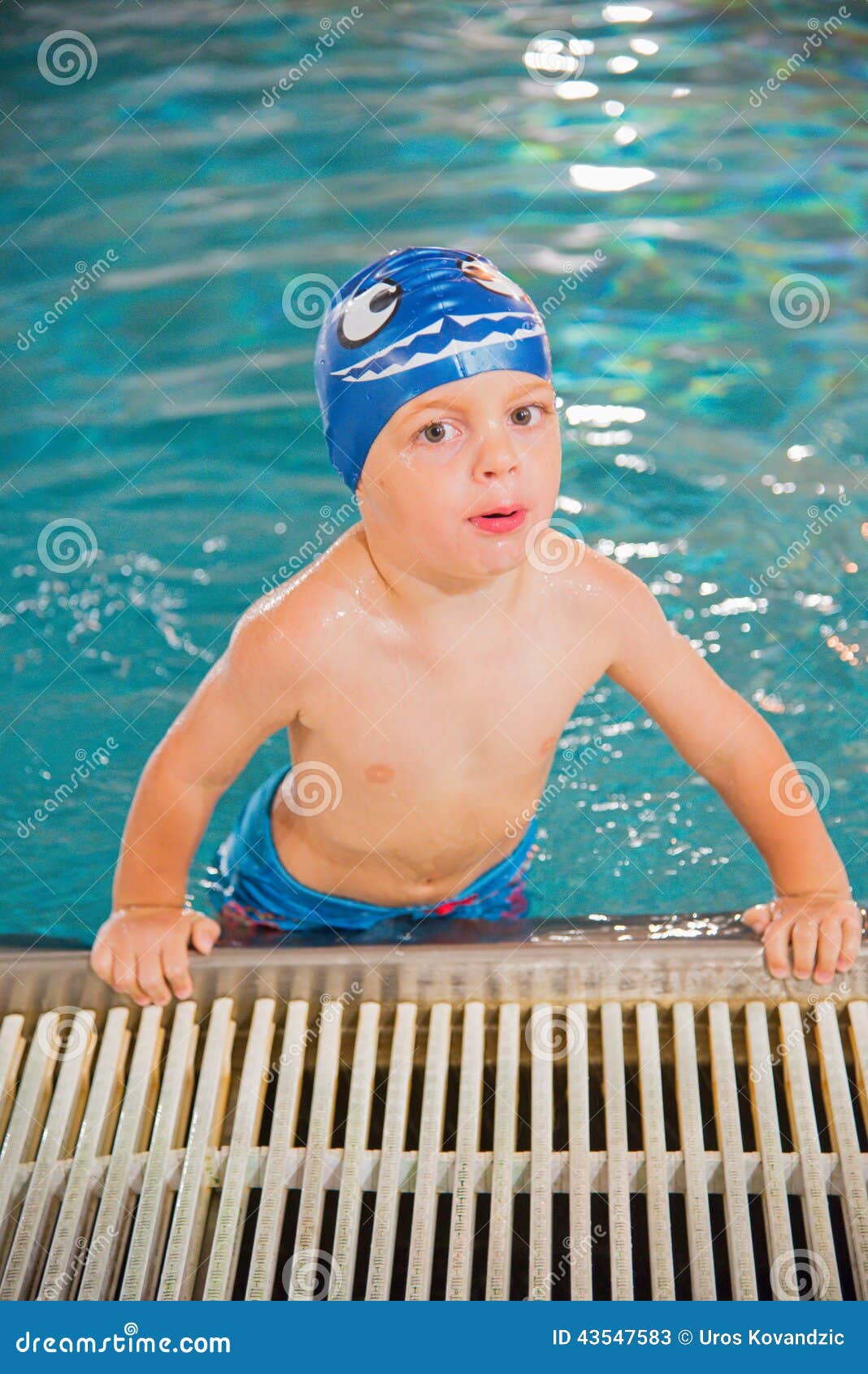 Little Boy in the Swimming Pool Stock Image - Image of dive, pool: 43547583