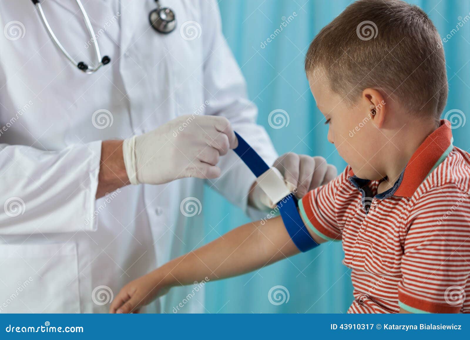 Little Boy before Taking Blood Sample Stock Image - Image of result ...