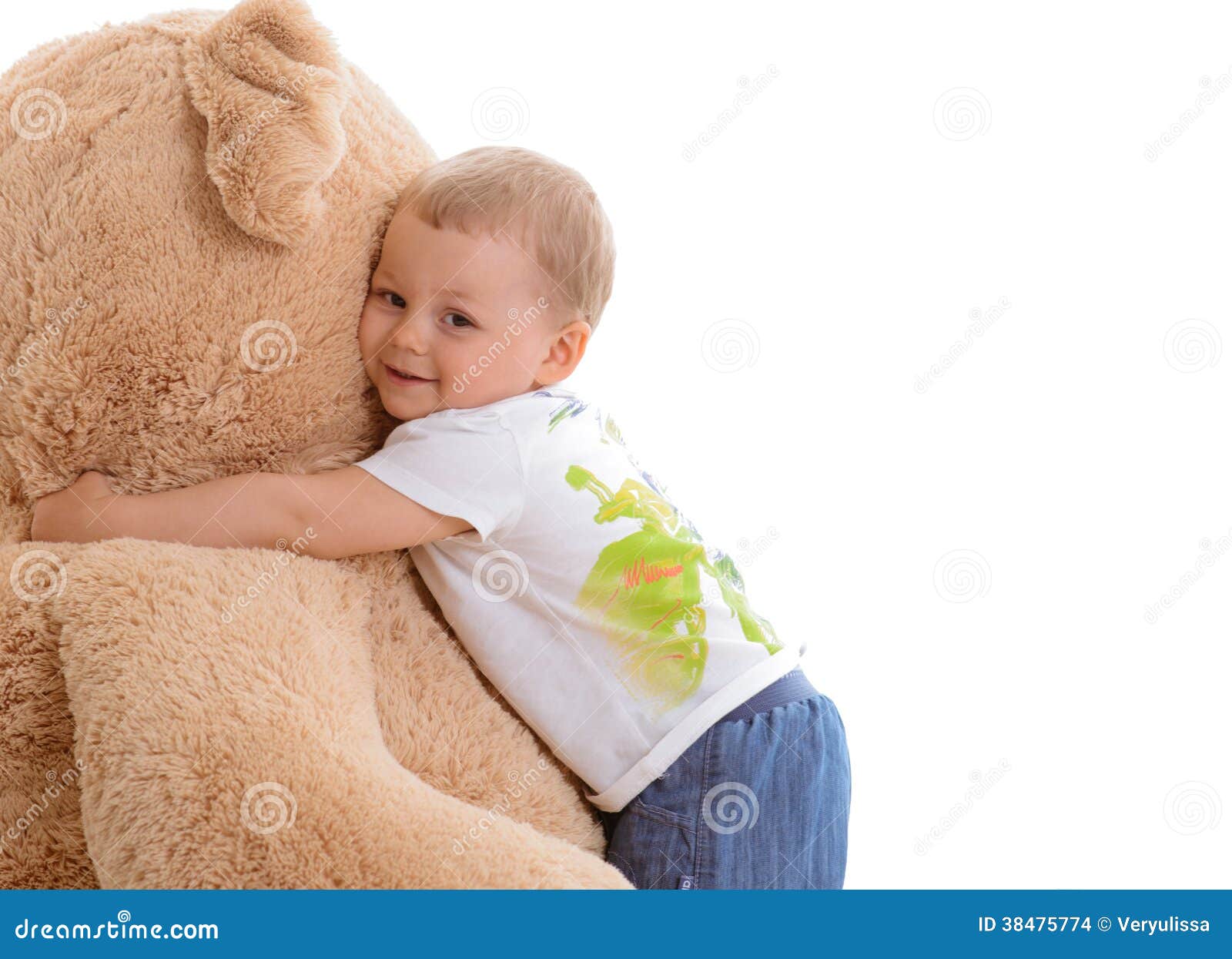 Little boy with teddy stock photo. Image of joyful, bear - 38475774