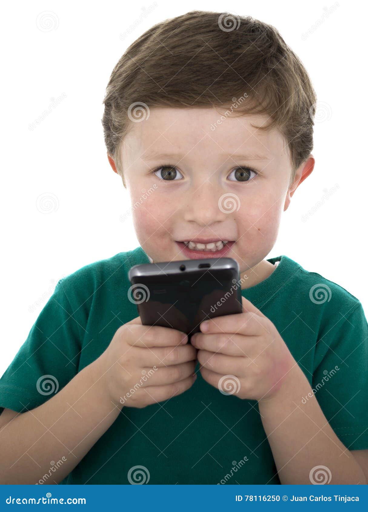 Little Boy Texting on the Phone. Stock Photo - Image of green, latin ...