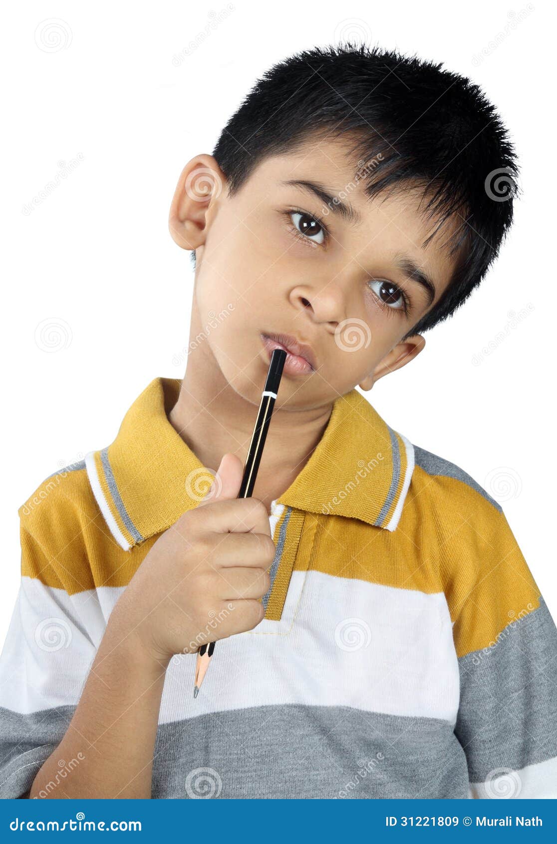 Little Boy Thinking Royalty Free Stock Images - Image: 31221809