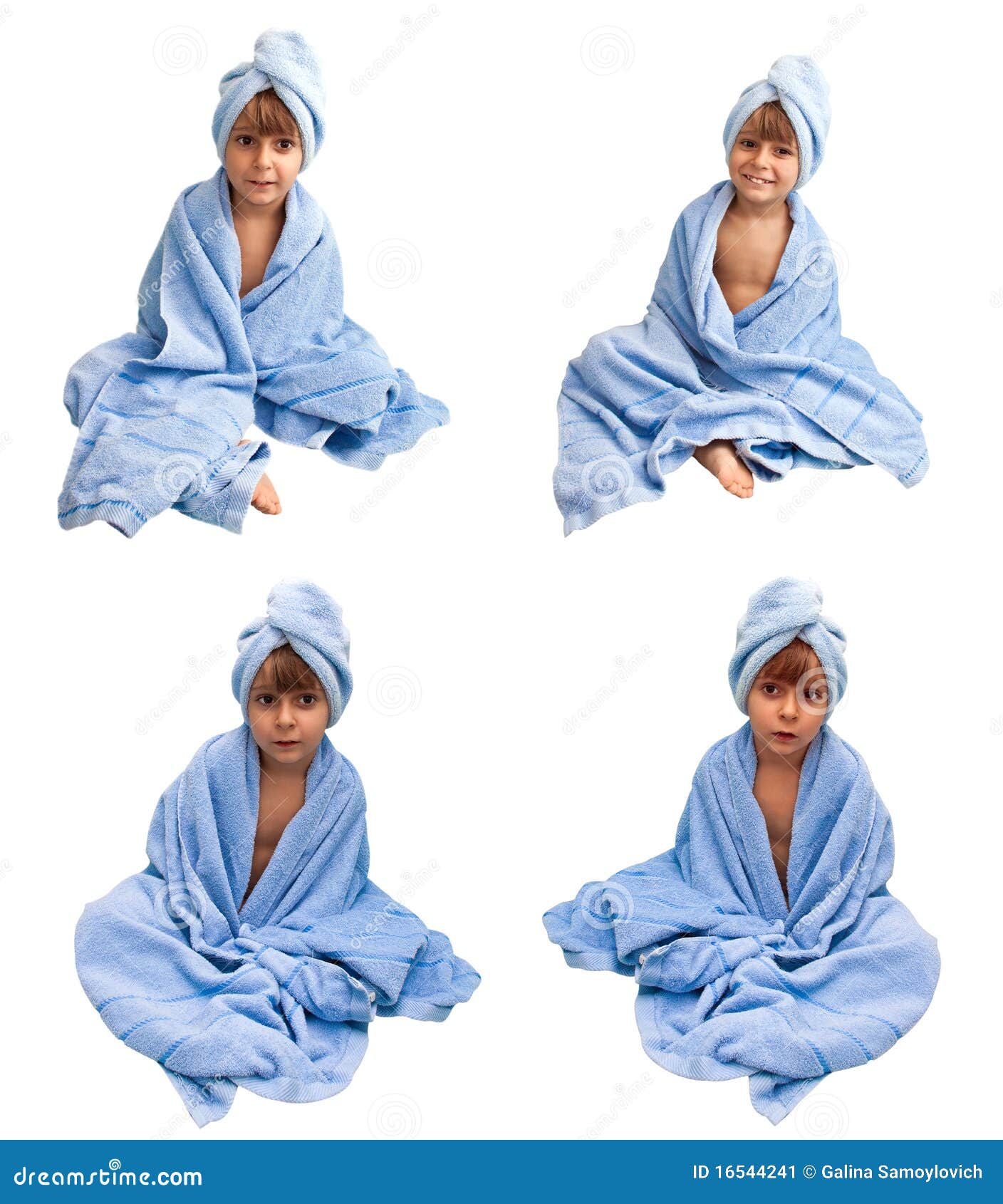 A little boy in the towel, stock image. Image of carefree - 16544241