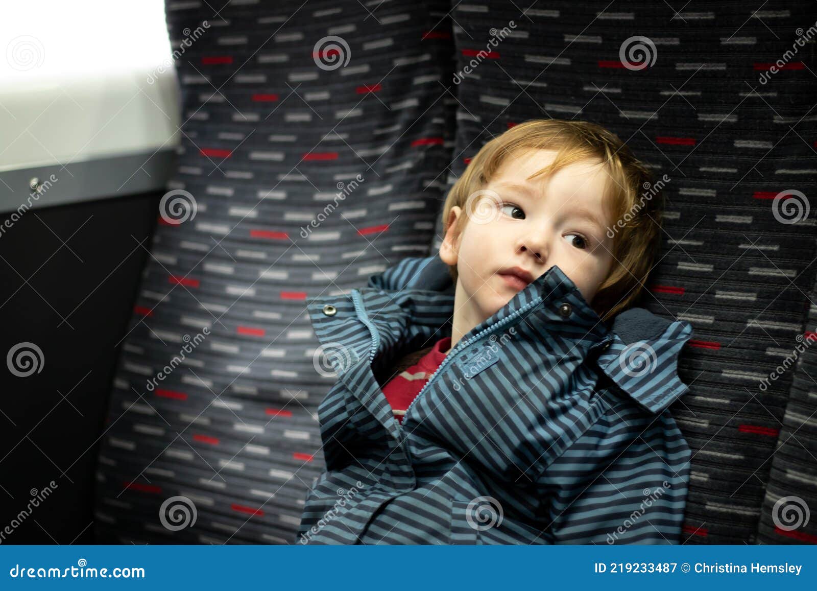 Little boy on a train ride stock image. Image of innocent - 219233487