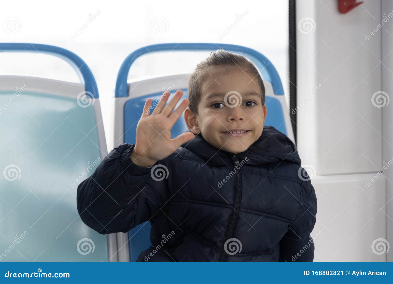 Little Boy is Traveling by Subway Stock Image - Image of adolescence ...