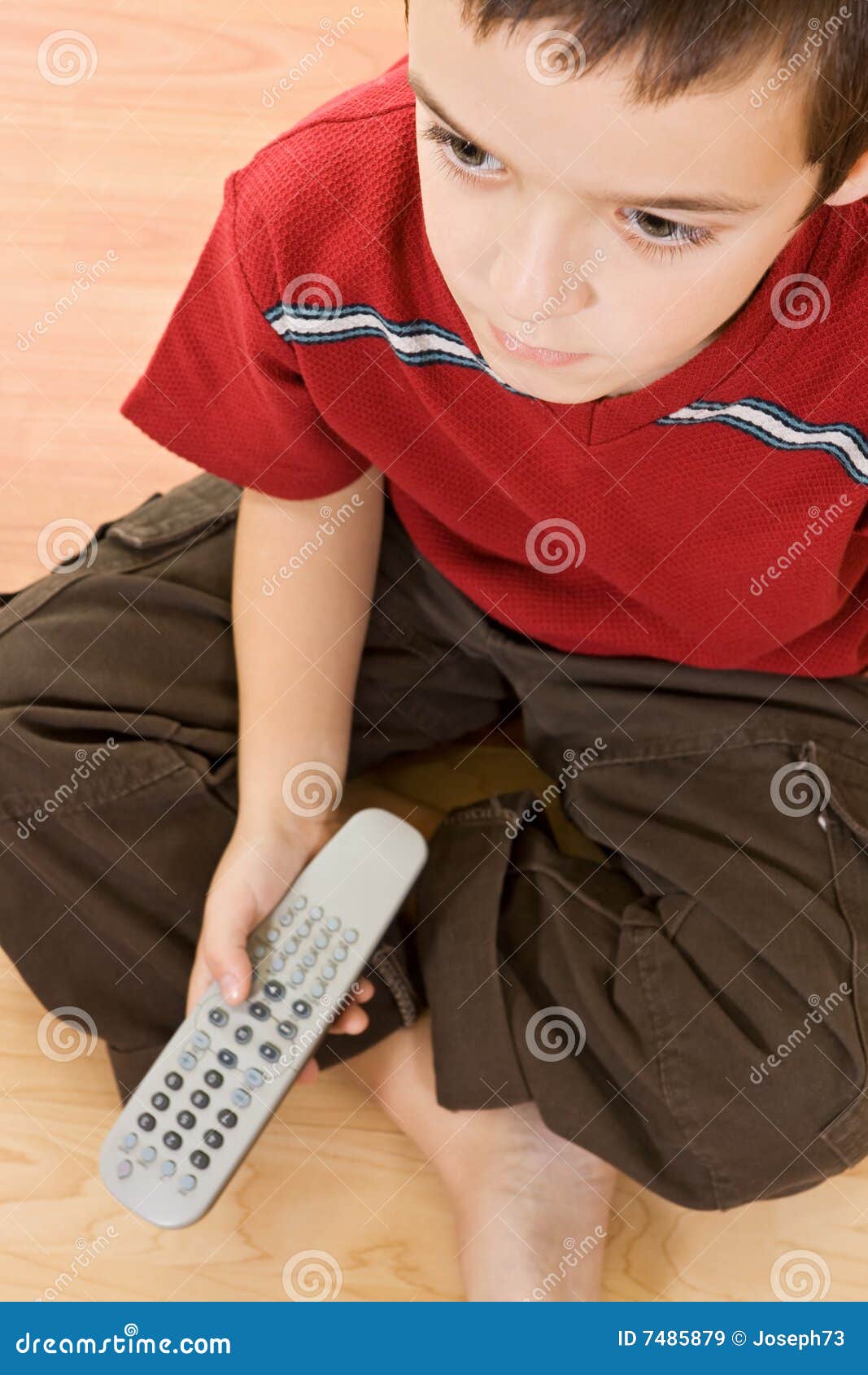 Little Boy with a Tv Remote Control Stock Image - Image of lifestyle ...