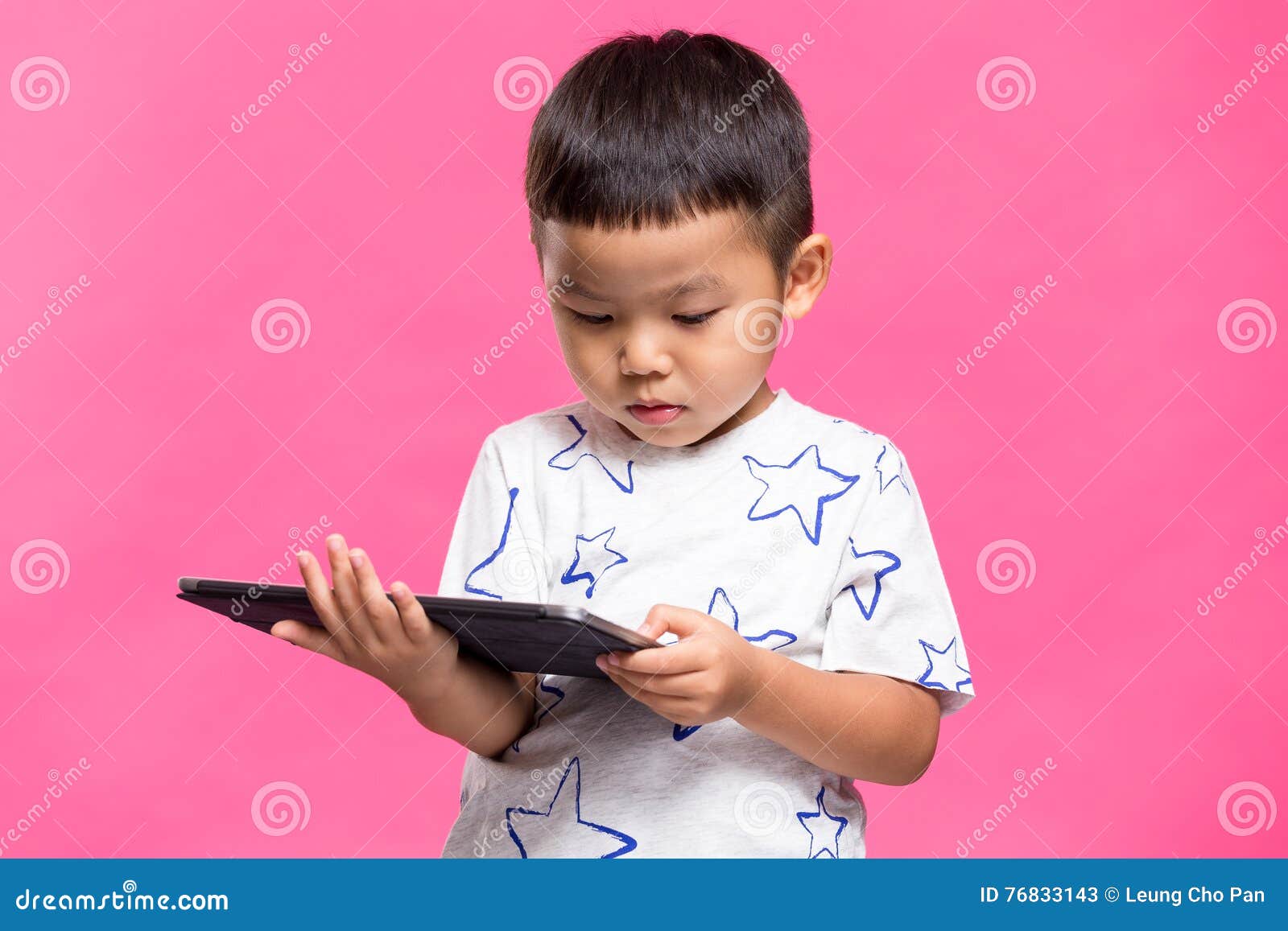 Little Boy Using Digital Tablet Computer Stock Image - Image of asia ...