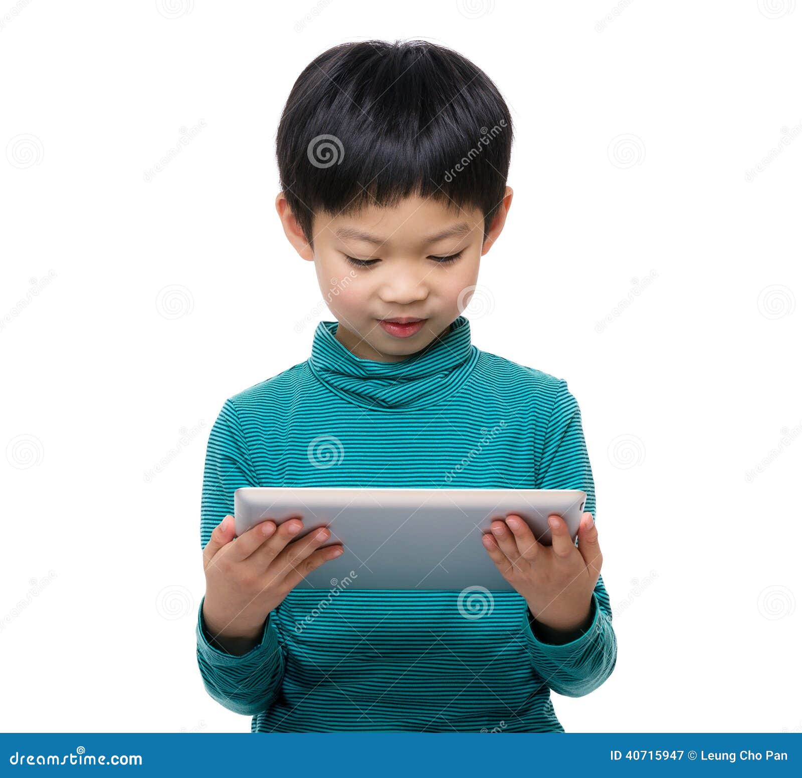 Little Boy Using Digital Tablet Stock Image - Image of electronic ...