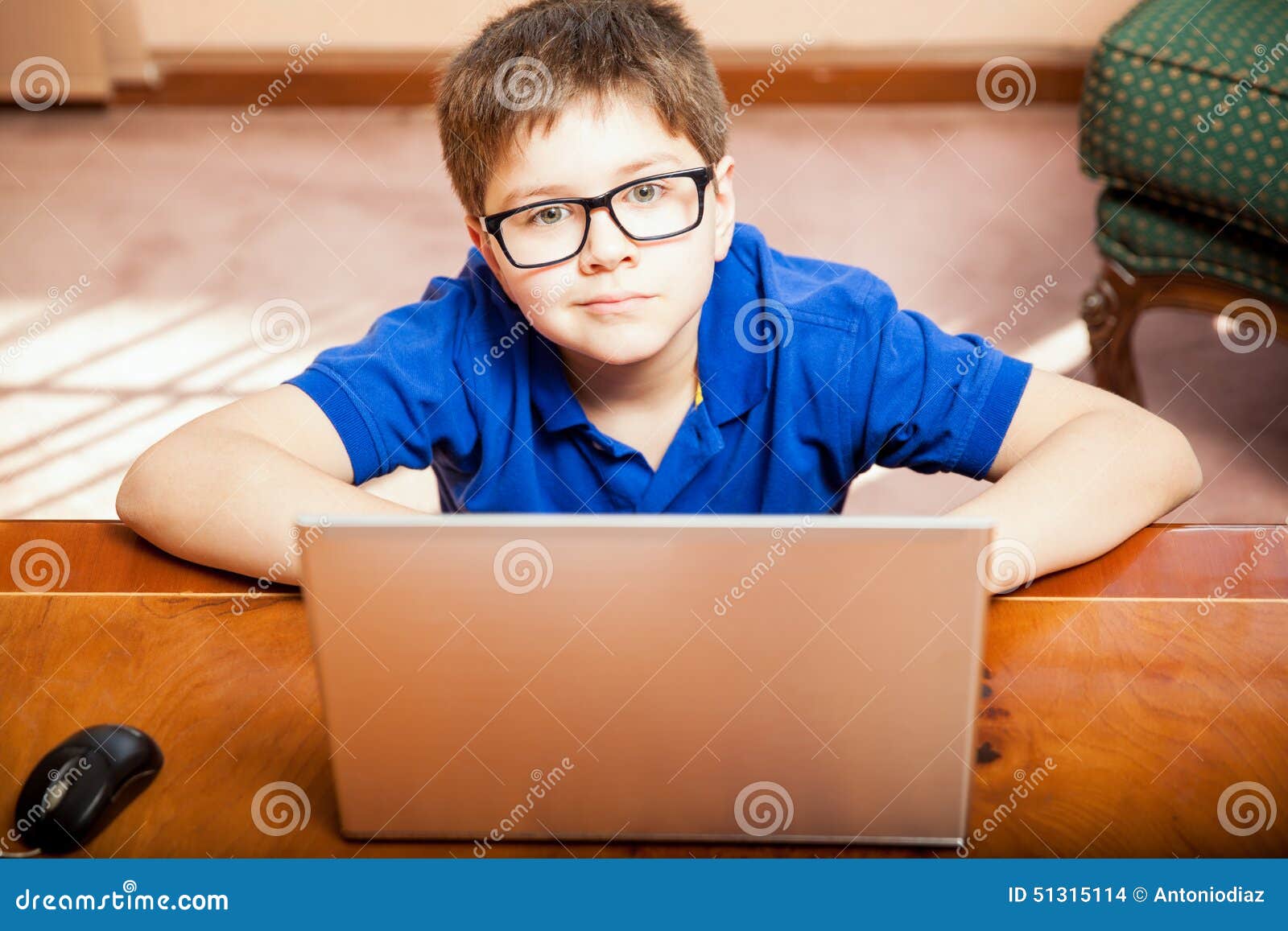 Little boy using a laptop stock photo. Image of childhood - 51315114