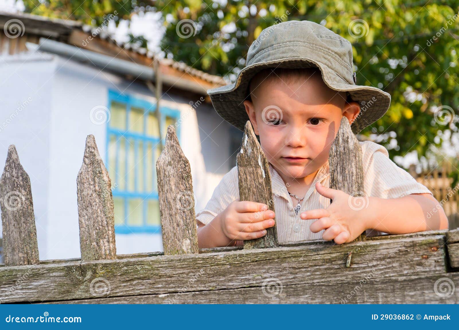 Little Boy Waiting for Dad To Come Stock Photo - Image of happy ...