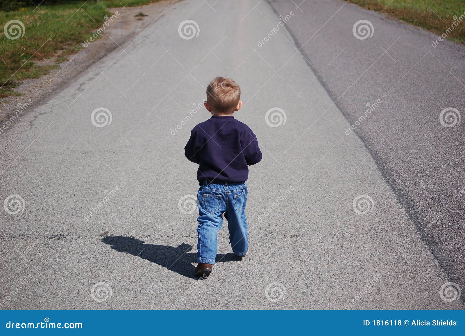 Little Boy Walking stock photo. Image of blond, young - 1816118