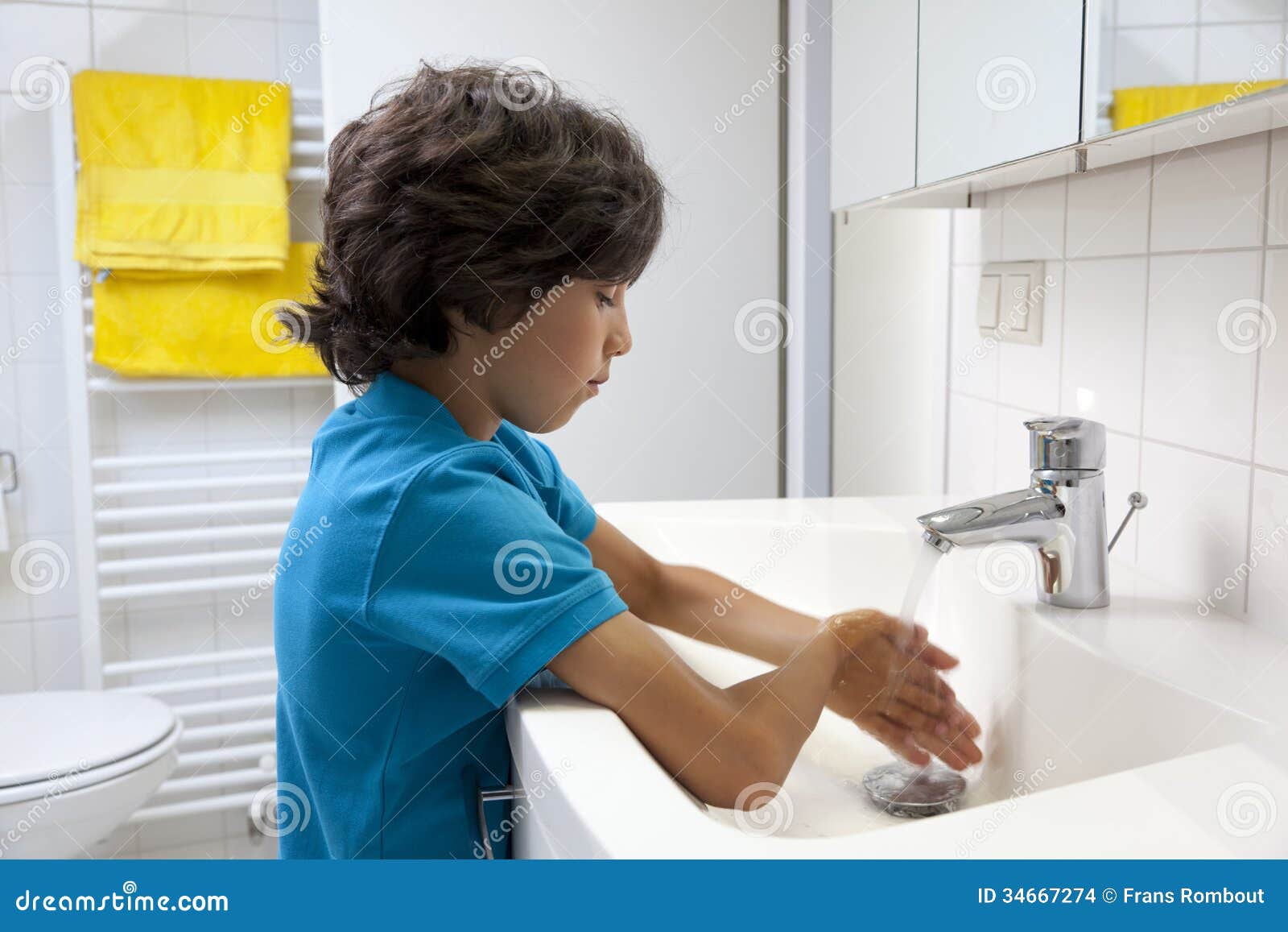 Little Boy Washing His Hands Stock Photo - Image of water, years: 34667274