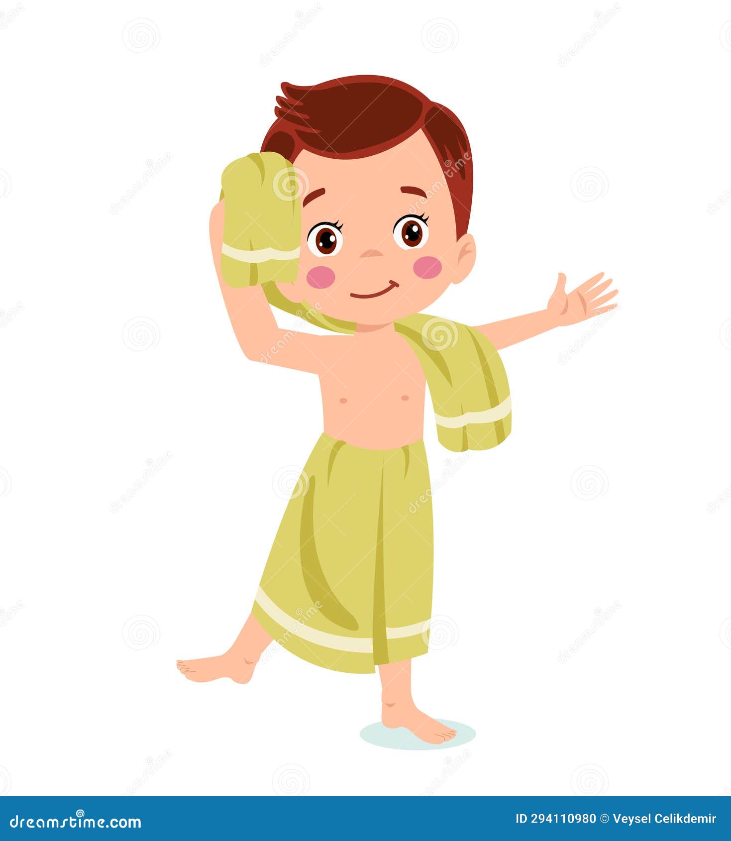 Little Boy Wearing Bathrobe Standing with Towel Vector Image Stock ... Little Boy Wearing Bathrobe Standing with Towel Vector Image Stock ...