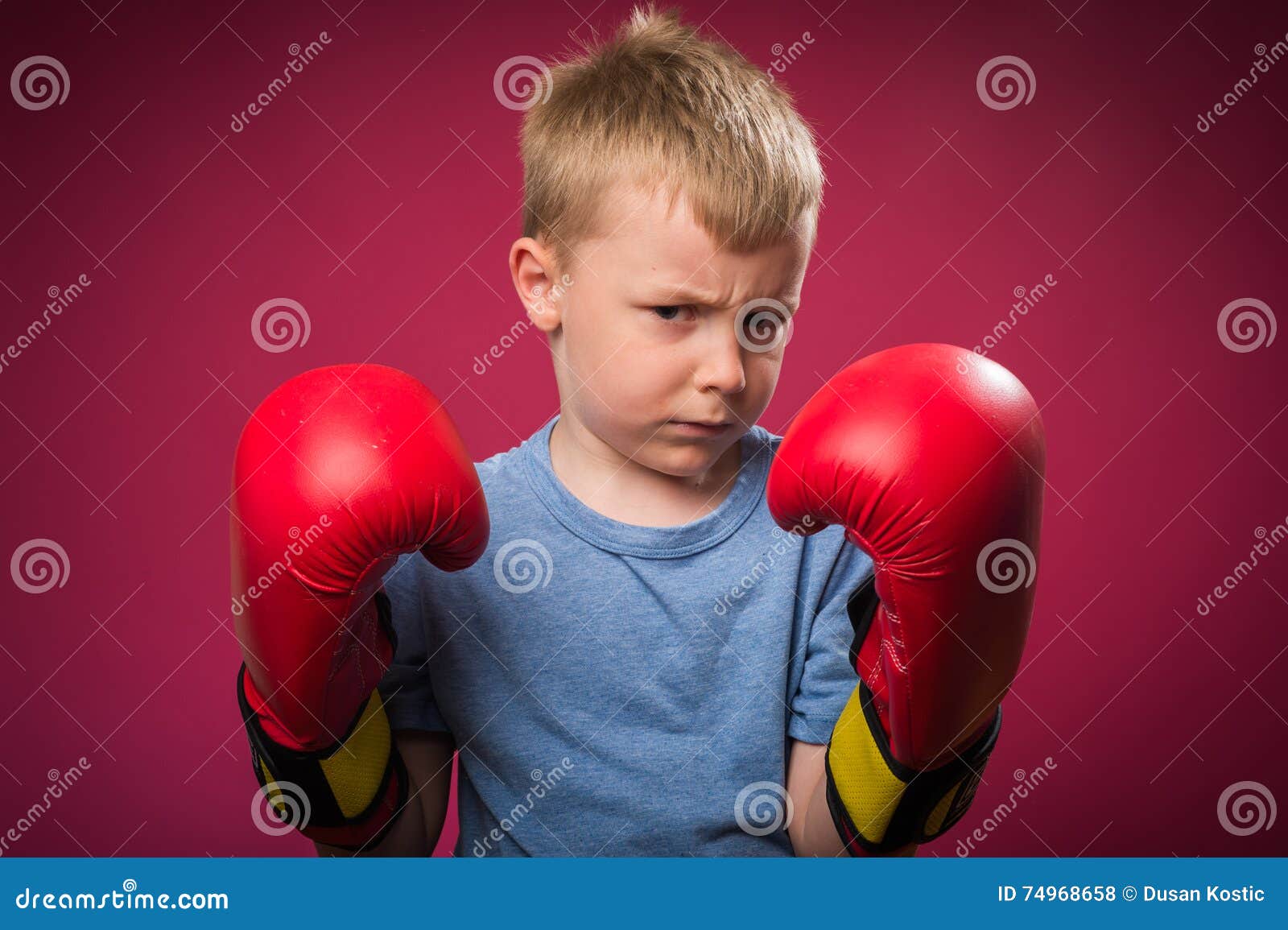 Little Boy Wearing Boxing Gloves Stock Photo - Image of power, pursuit ...