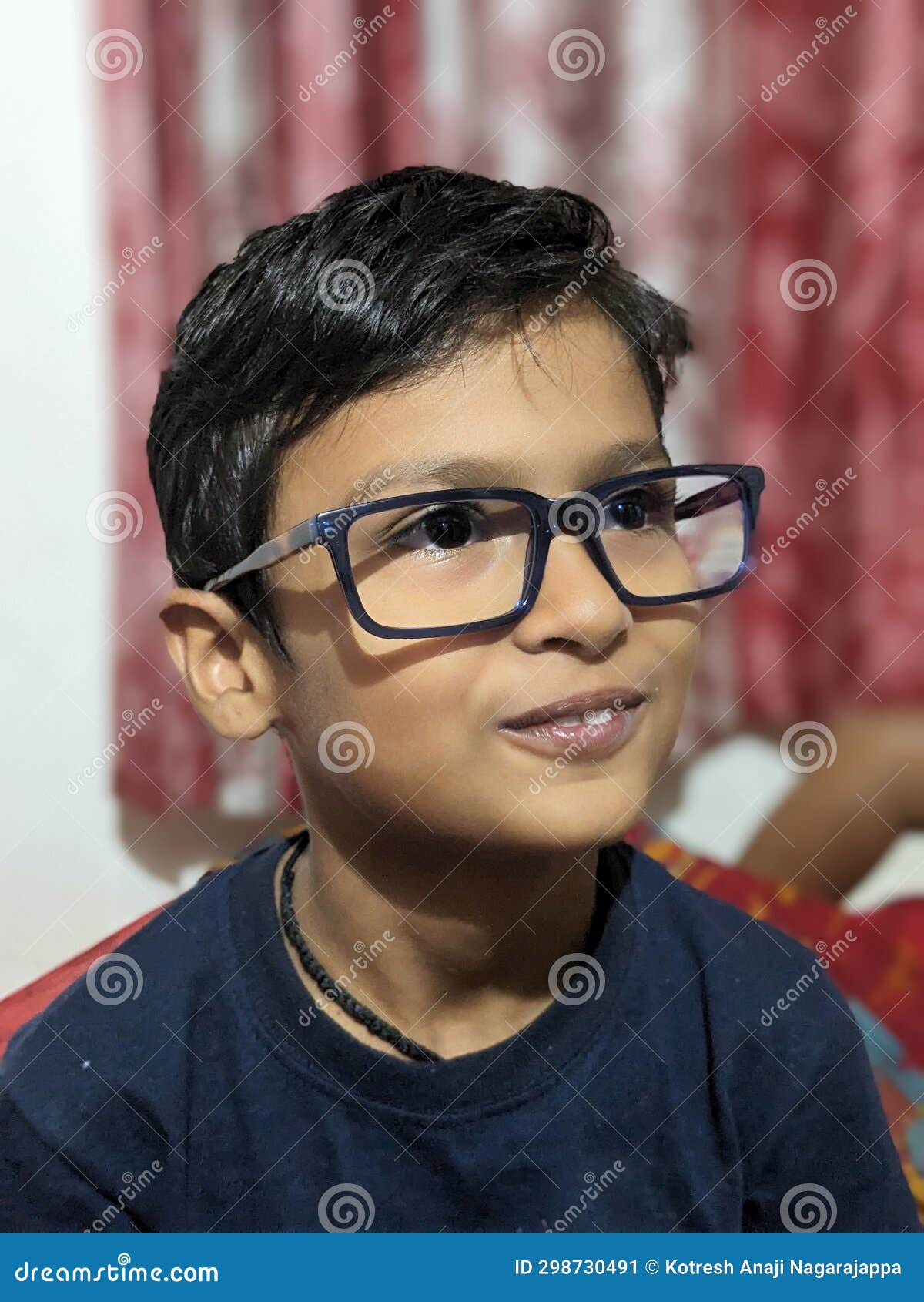 Little Boy Wearing Spectacle with Different Expression Stock Image ...