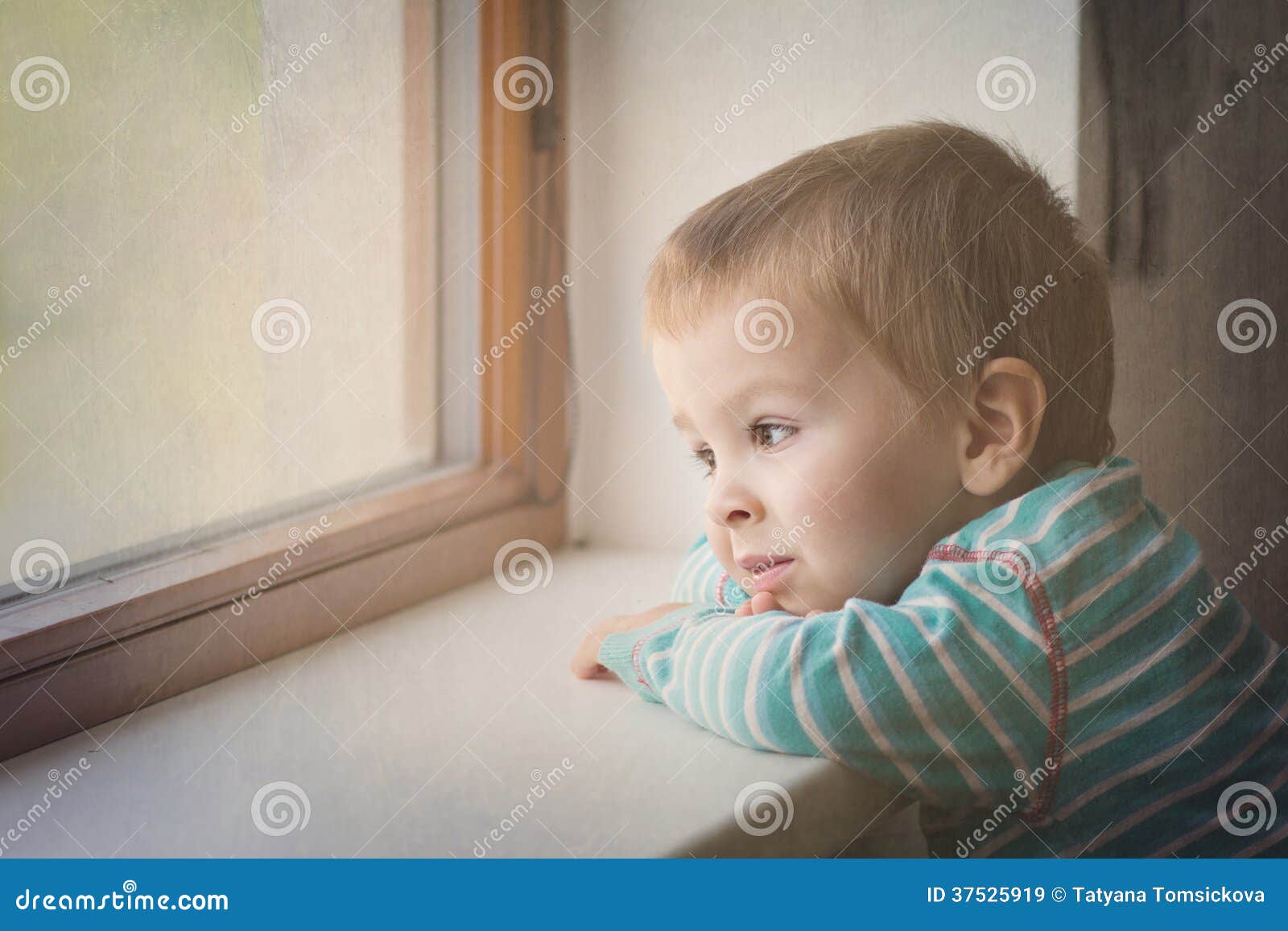Little boy on the window stock image. Image of little - 37525919