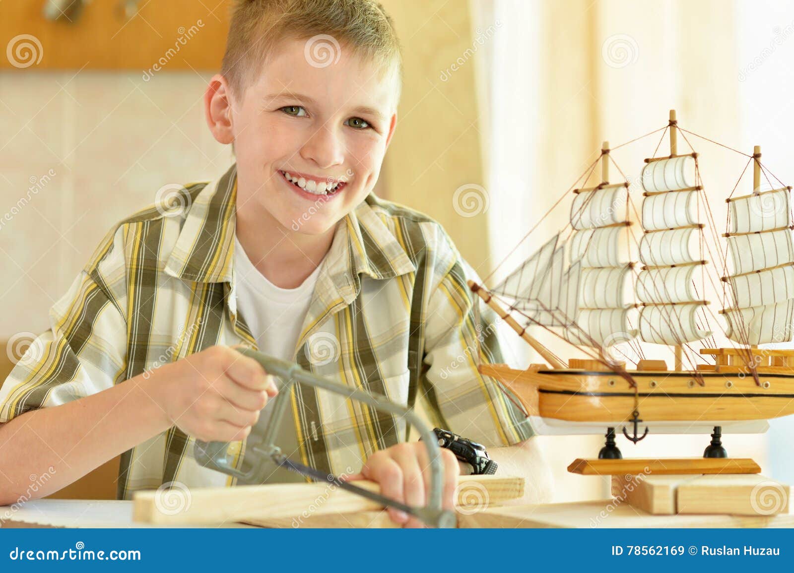 Little Boy Working with Wood Stock Image - Image of little, power: 78562169