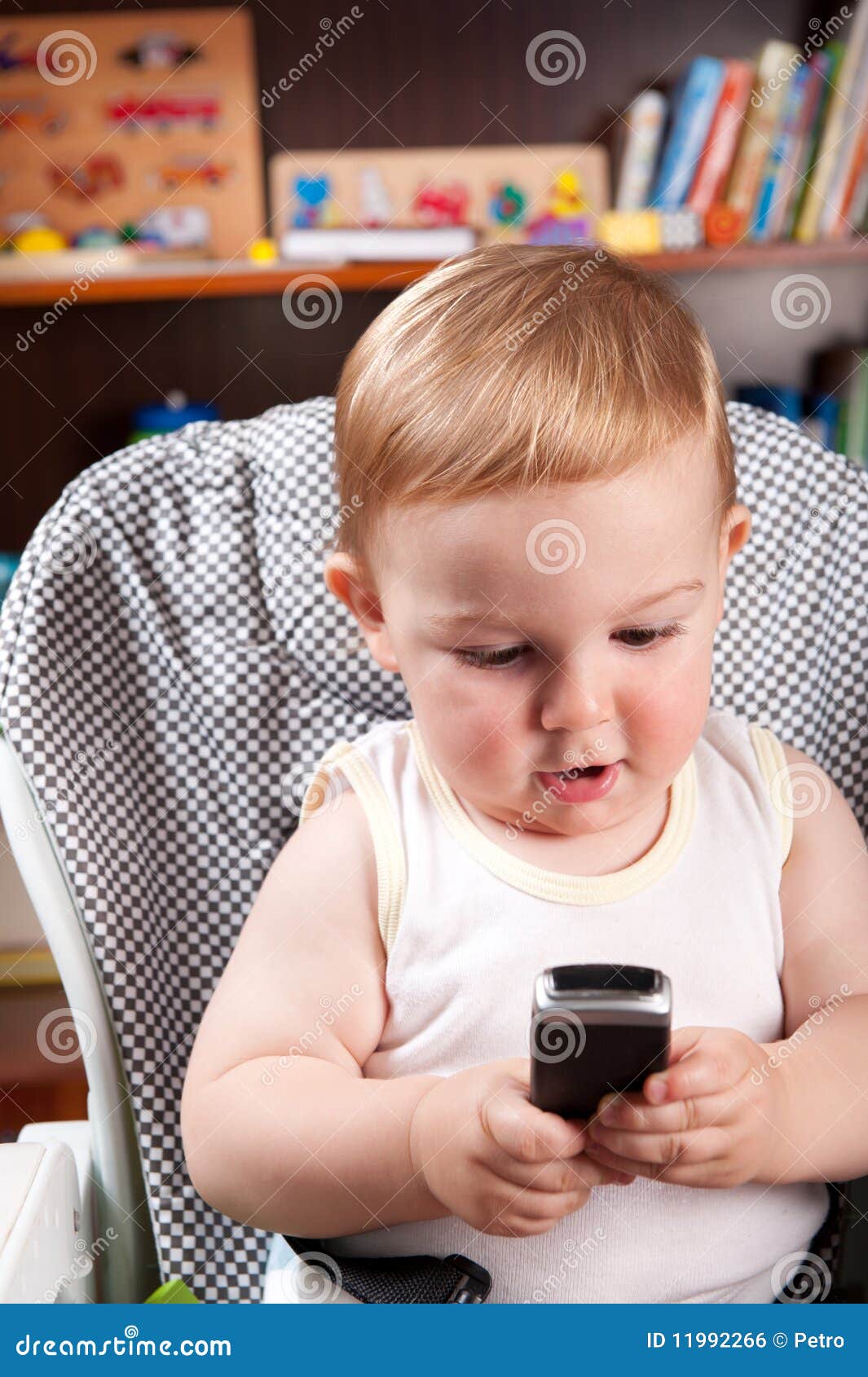 Little boy writing sms stock photo. Image of human, baby - 11992266