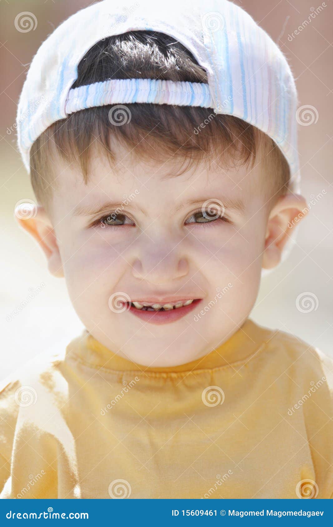 Little boy in yellow stock image. Image of caucasian - 15609461