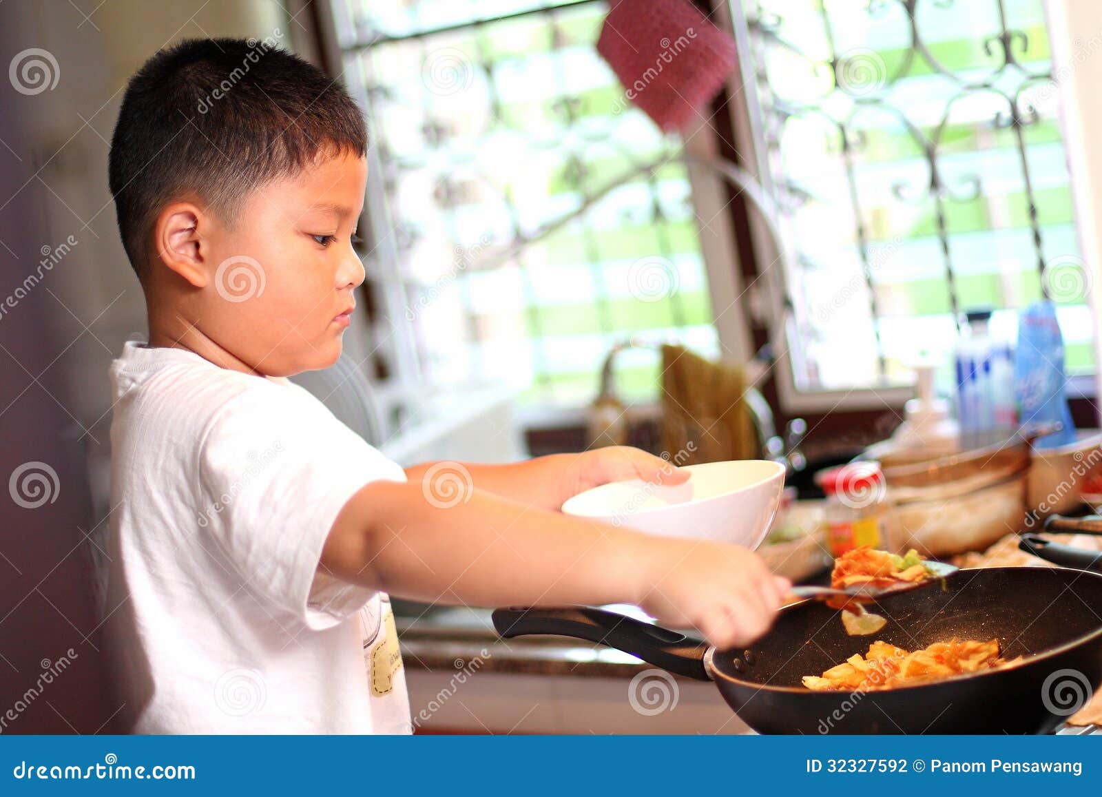 The Little Boys are Cooking Stock Photo - Image of person, happy: 32327592