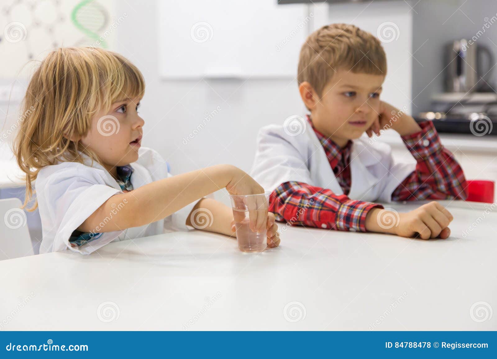 Little Boys in the Science Lab Stock Photo - Image of scientific, child ...