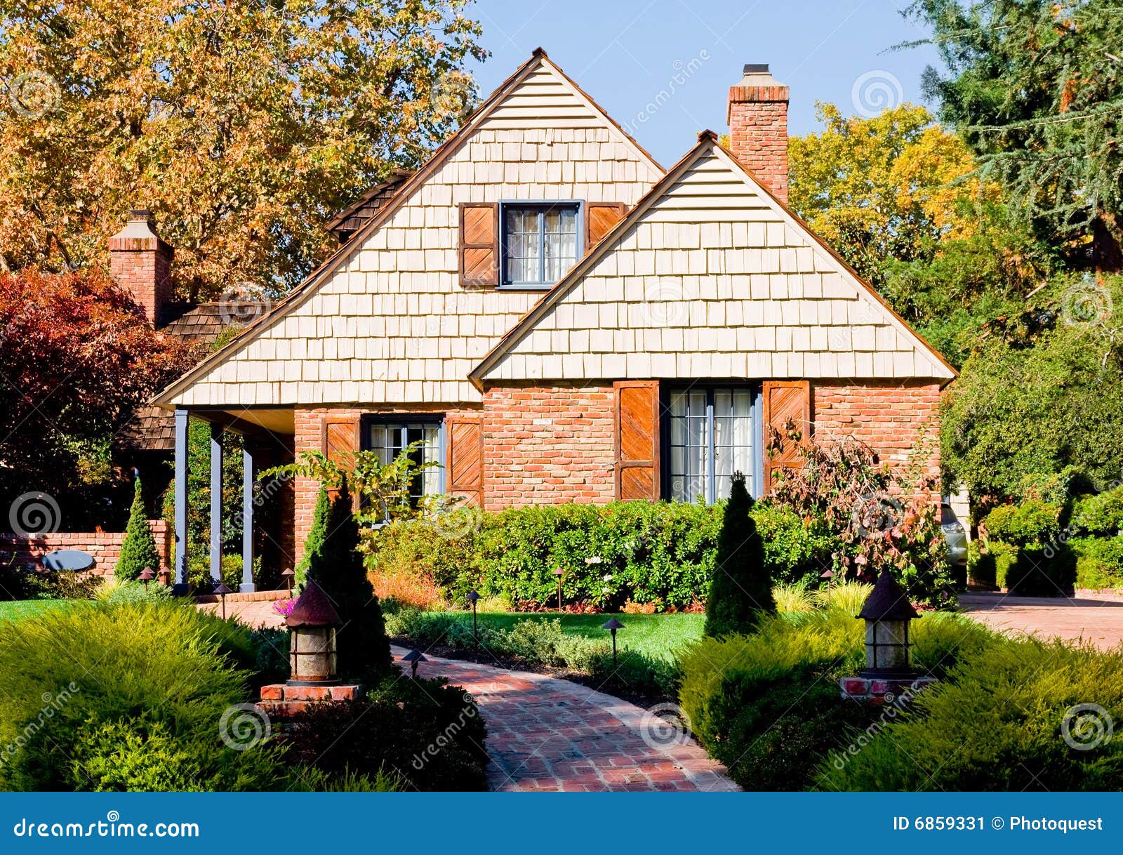 Little brick house stock image. Image of colorful, domestic - 6859331