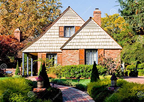 Little brick house stock image. Image of colorful, domestic - 6859331