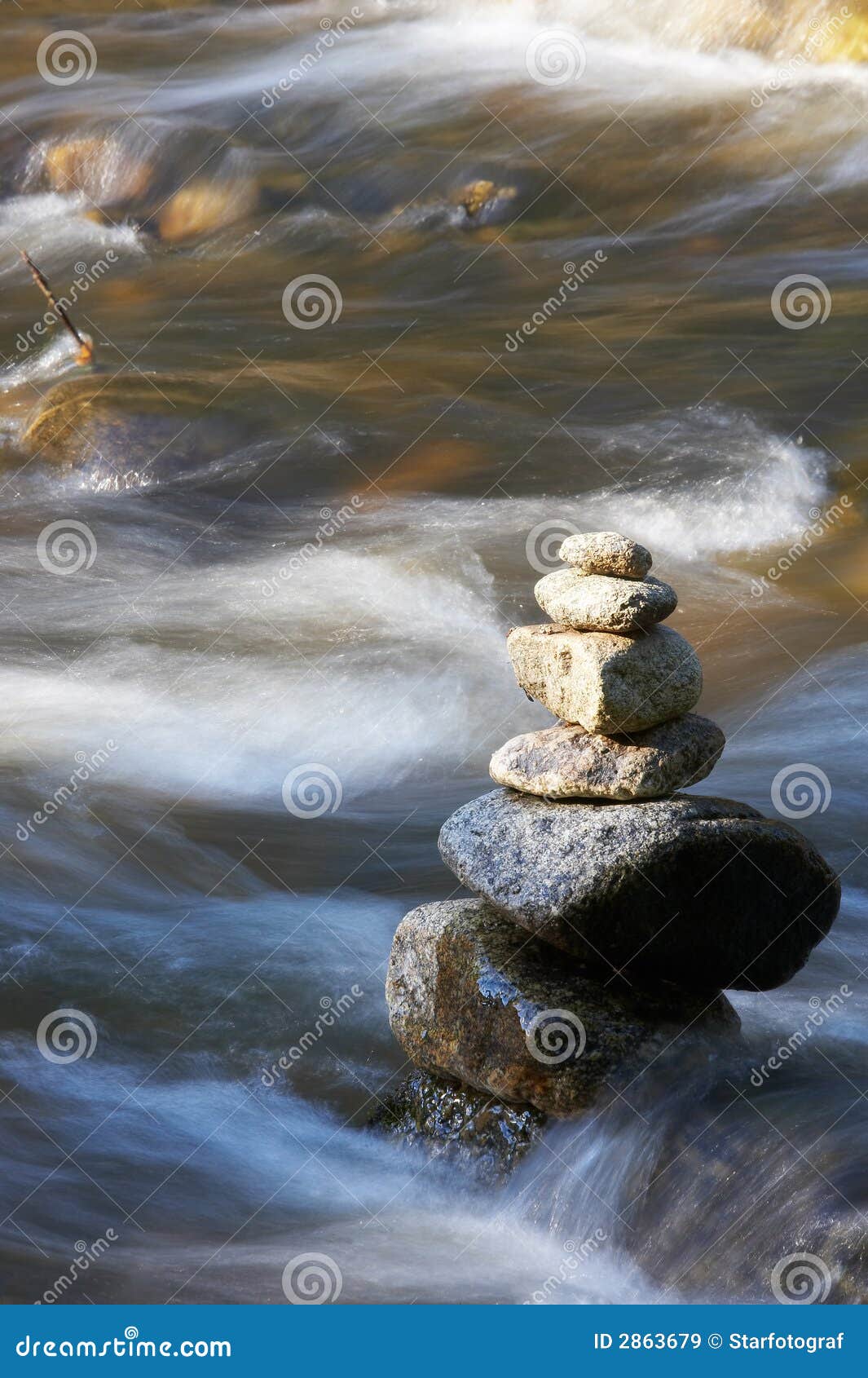Little brook with rocks stock image. Image of brook, nature - 2863679