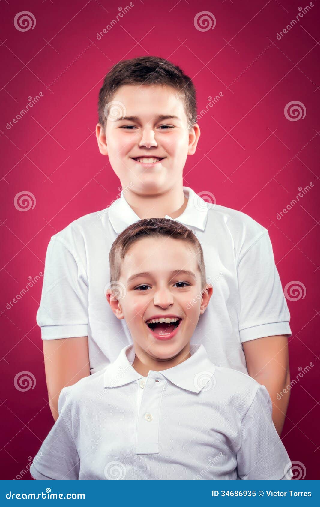 Little Brothers Smiling stock image. Image of happiness - 34686935
