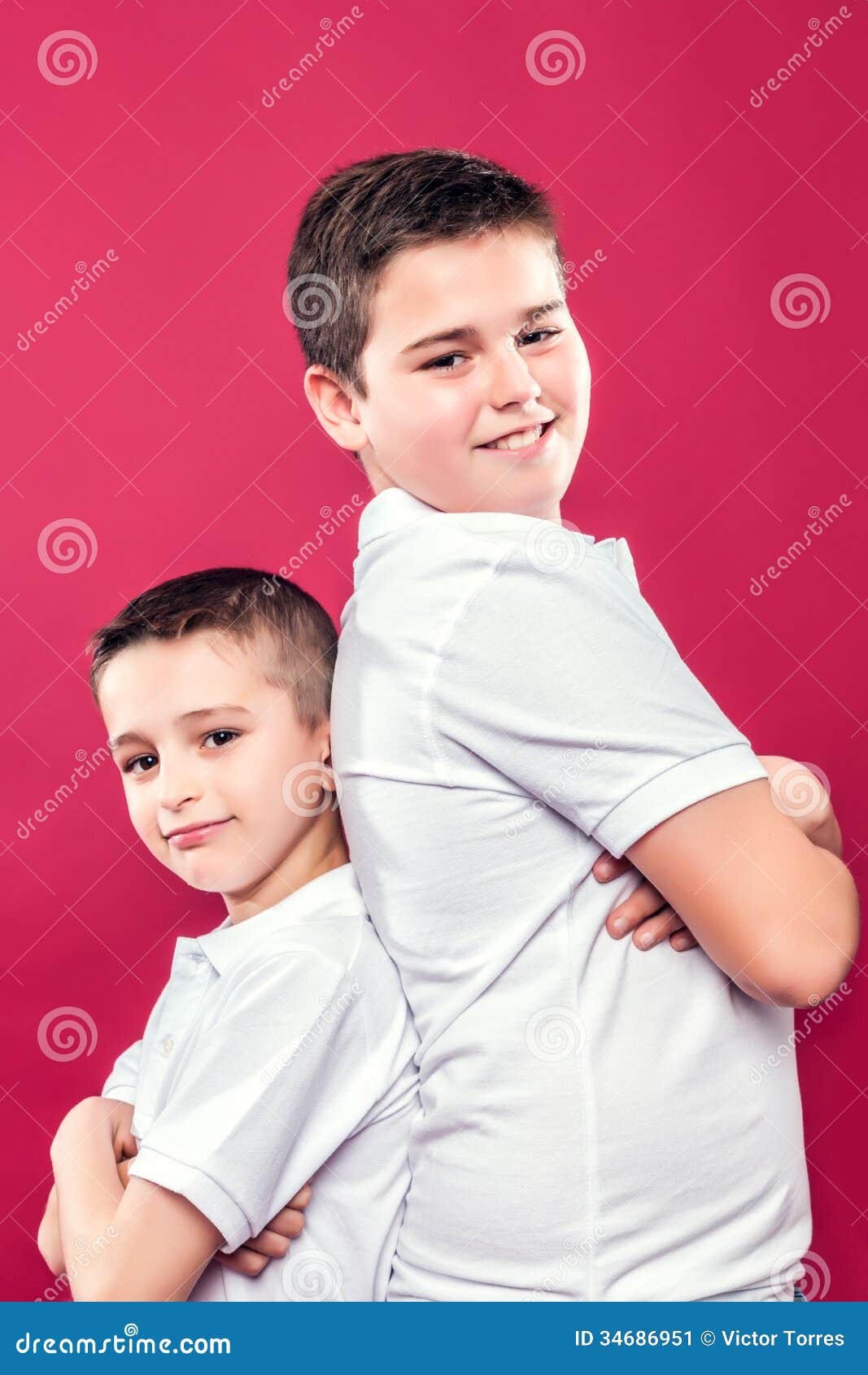 Little Brothers Smiling stock image. Image of casual - 34686951