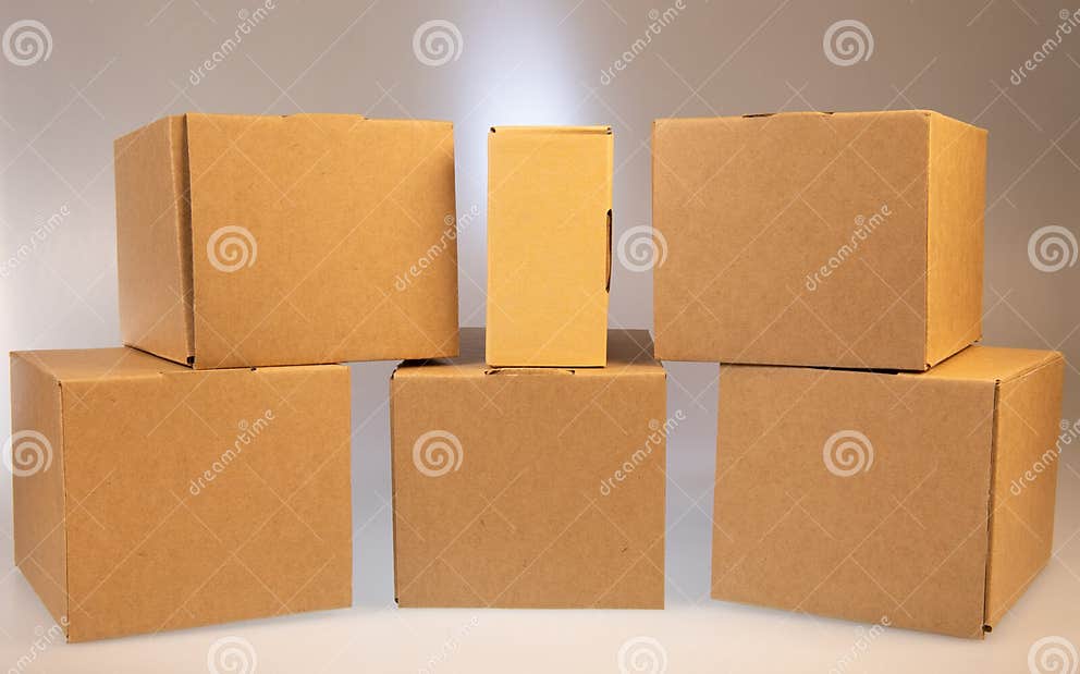 Little brown boxes stock image. Image of freight, mail - 272161935