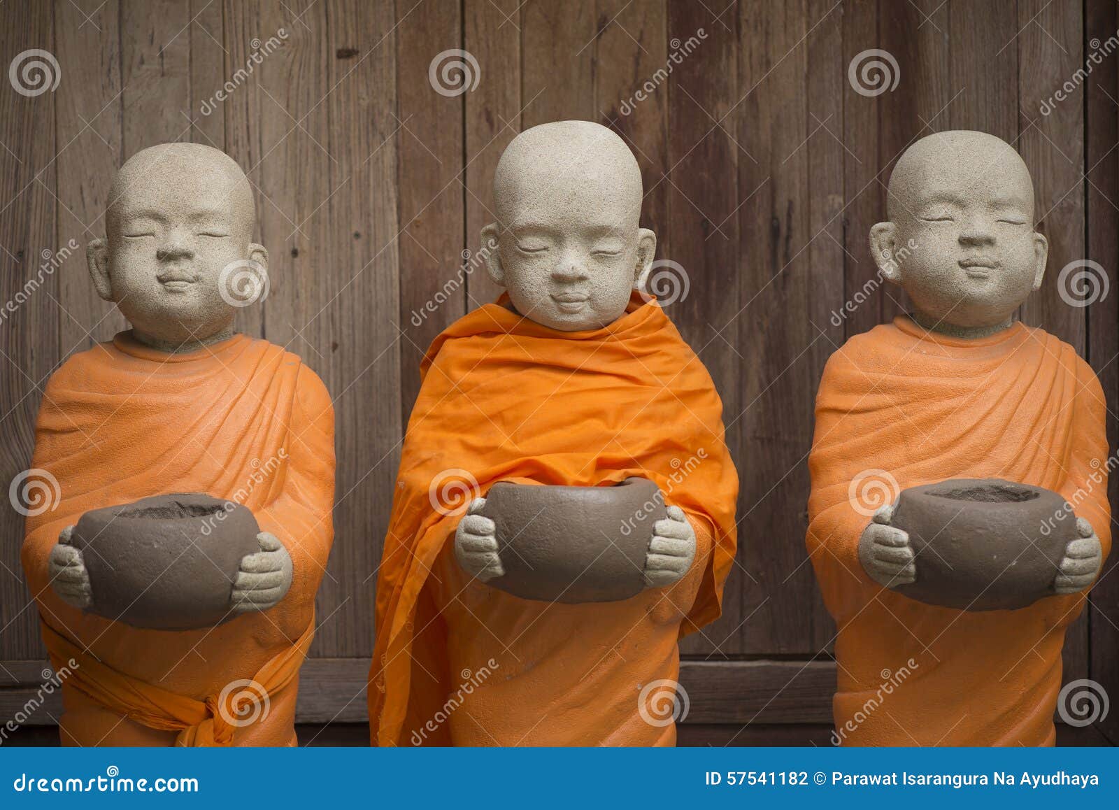 Little Buddhist Monk Stucco Doll. Stock Photo - Image of decoration ...