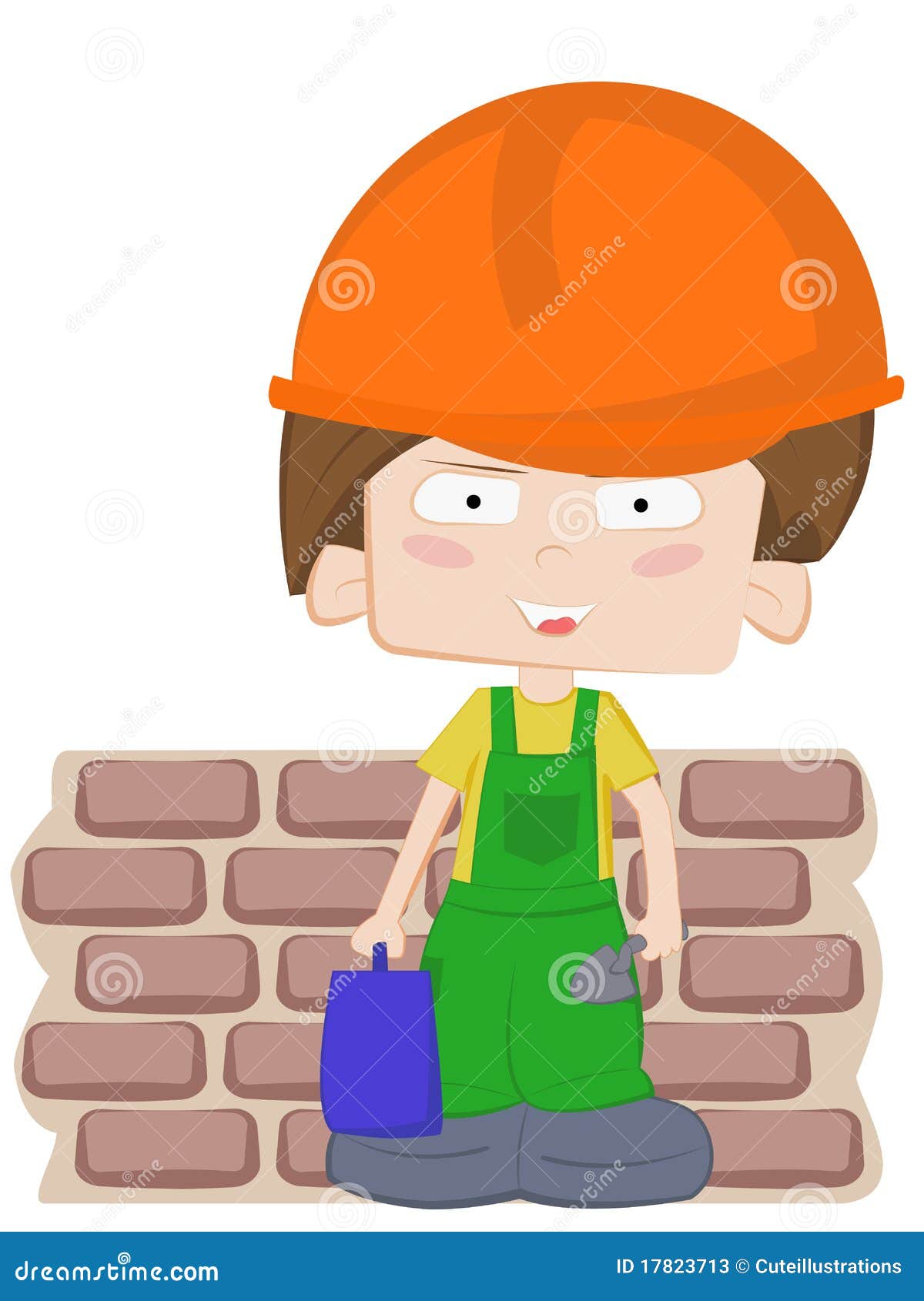 Little builder boy stock vector. Illustration of child - 17823713