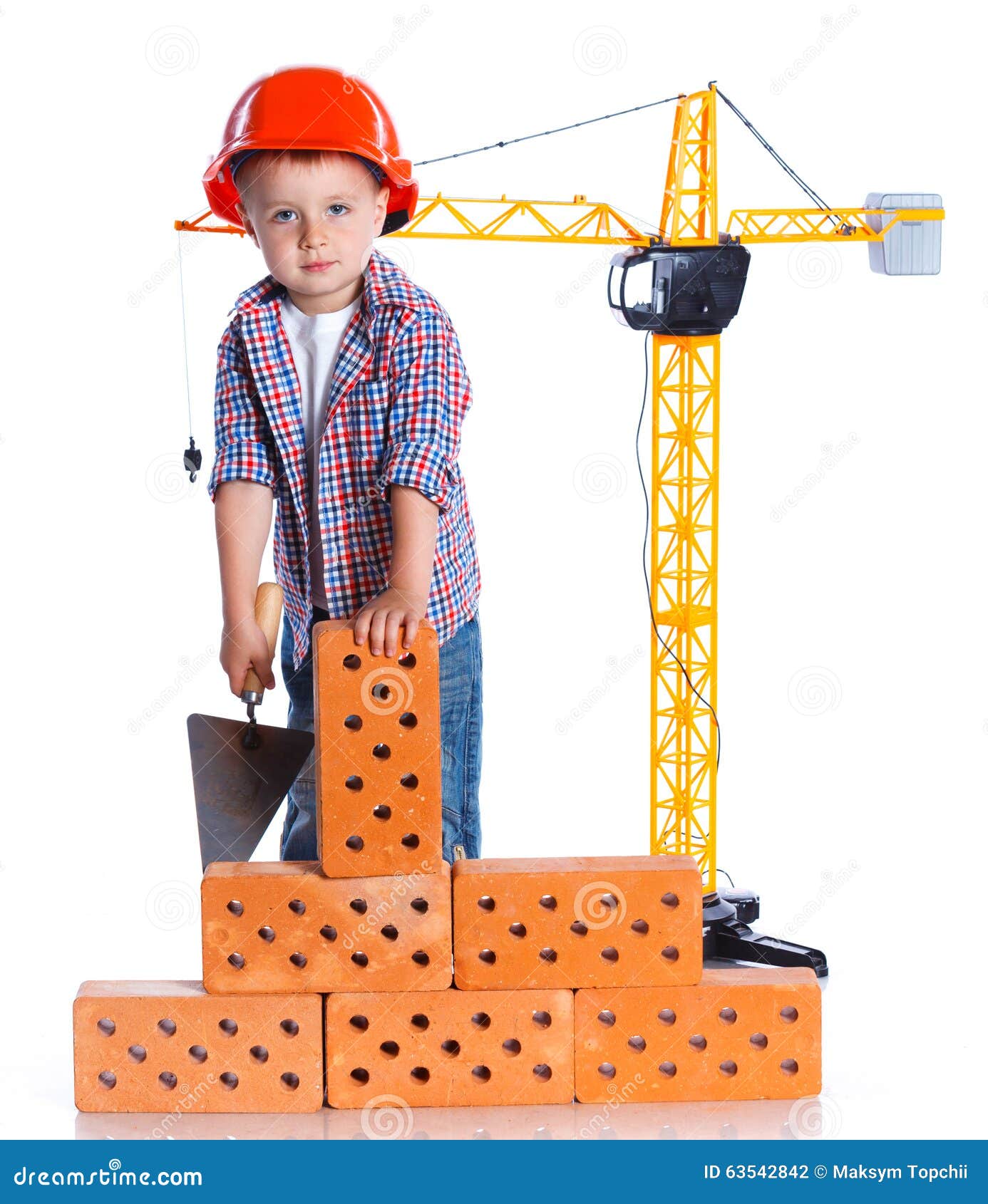 Little builder boy stock photo. Image of play, constructor - 63542842
