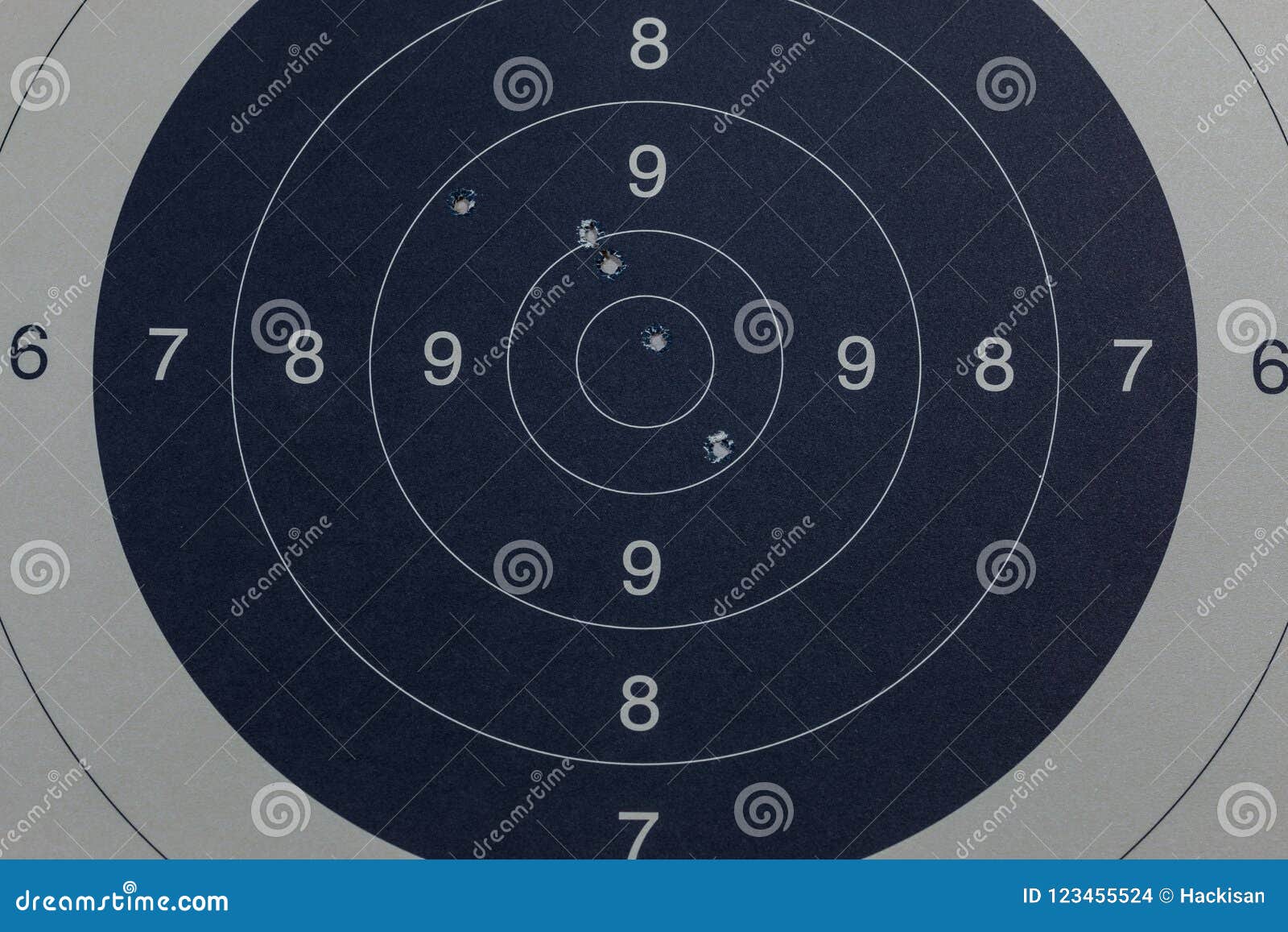 Bullet Holes in the Black Target Stock Photo - Image of sporting ...