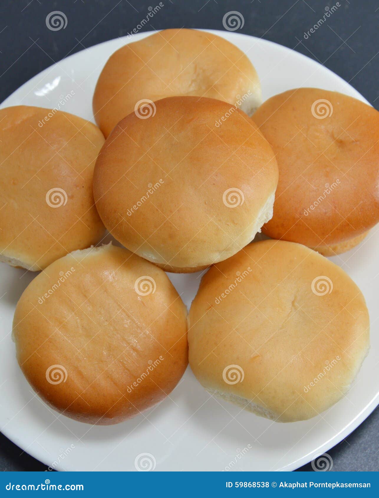Little bun on dish stock photo. Image of meal, mini, bite - 59868538