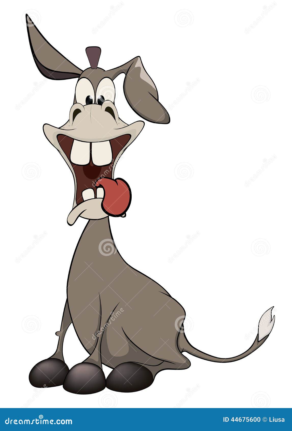 The little burro. Cartoon stock illustration. Illustration of brown ...